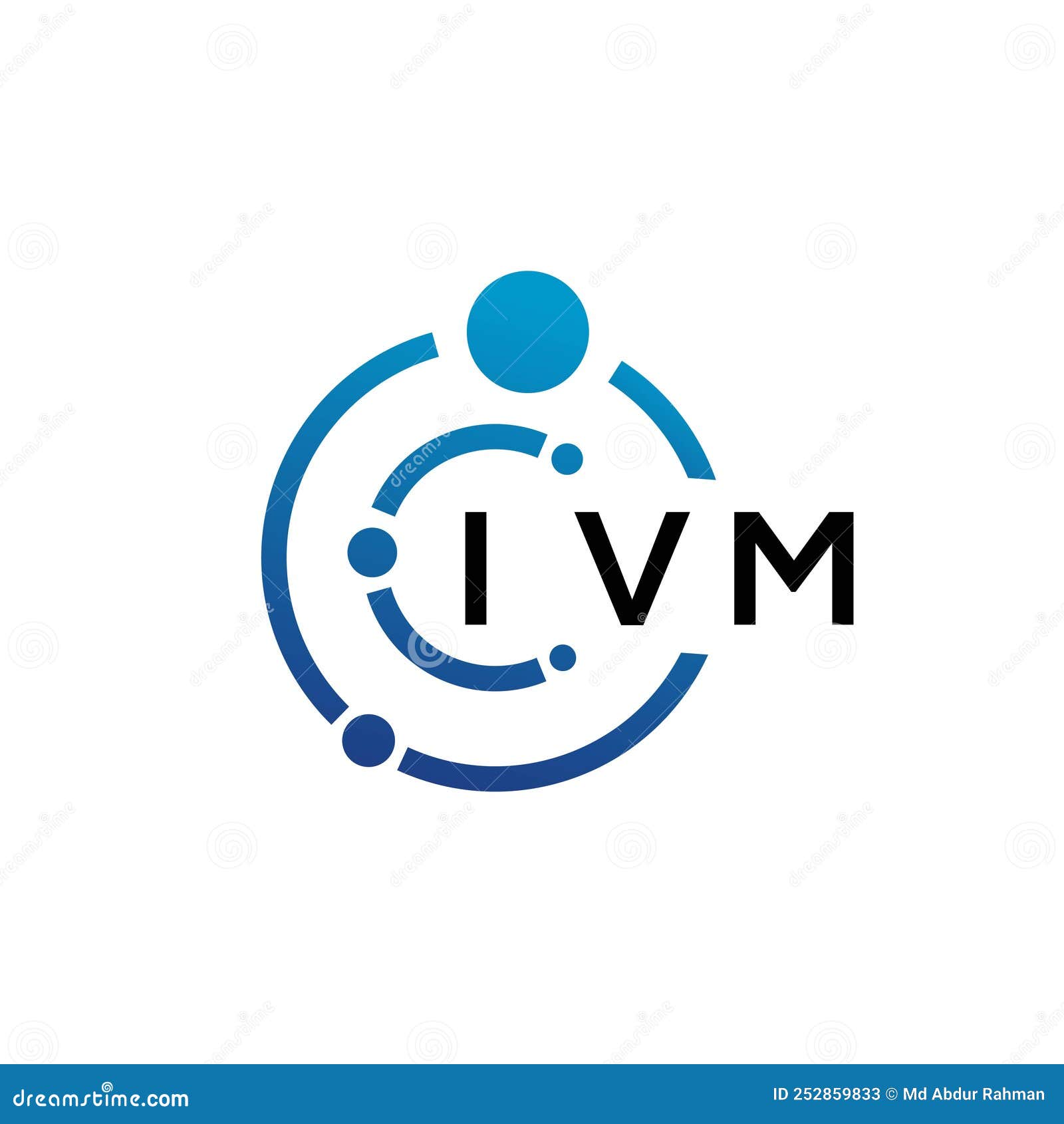 IVM Letter Technology Logo Design on White Background. IVM Creative ...