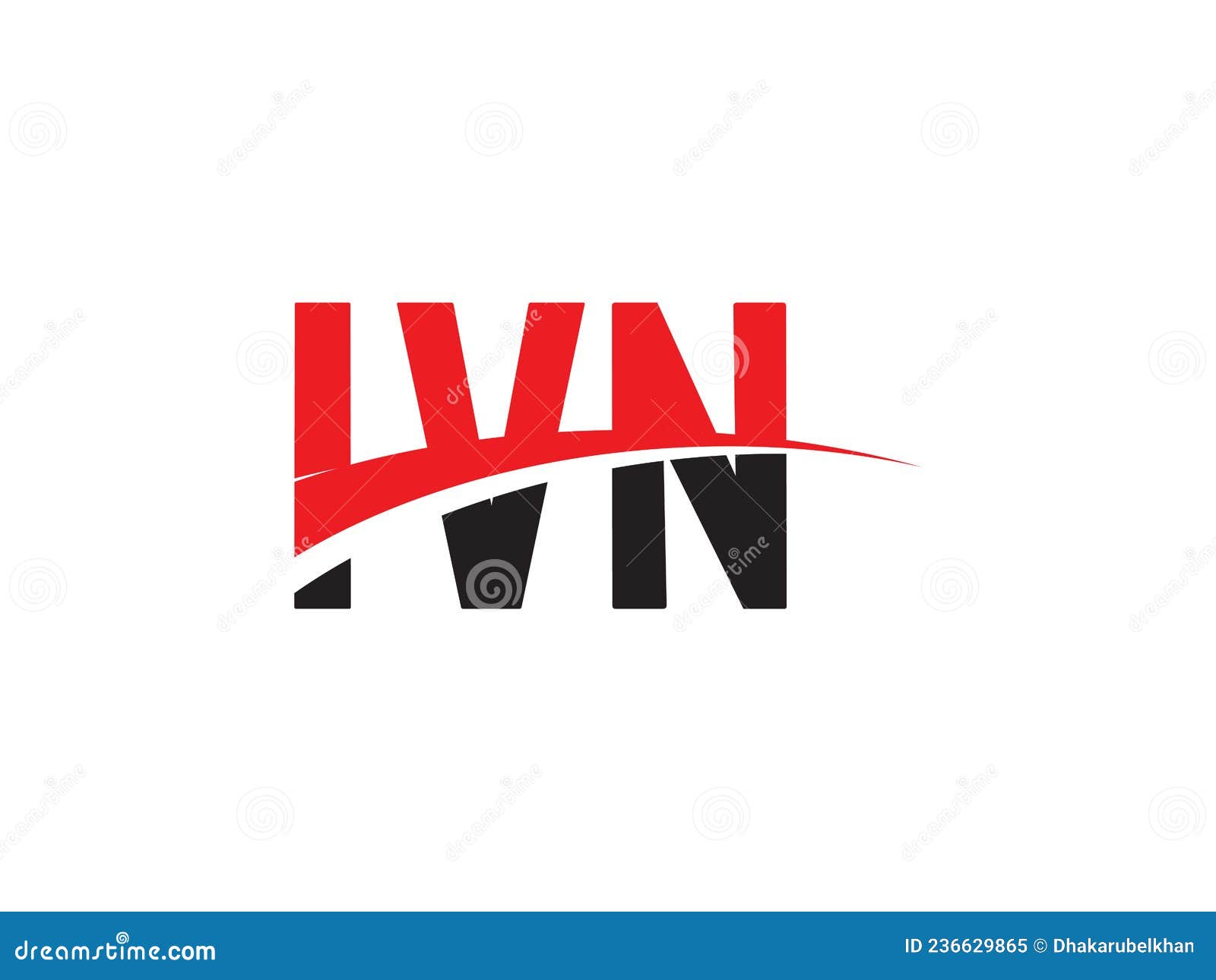 IVN Letter Initial Logo Design Vector Illustration Stock Vector ...