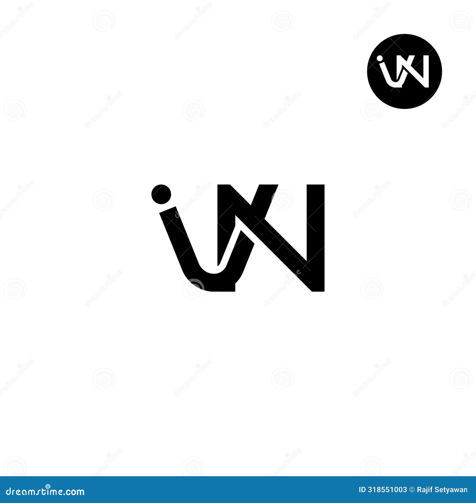 IVN Logo Letter Monogram Design Stock Illustration - Illustration of ...