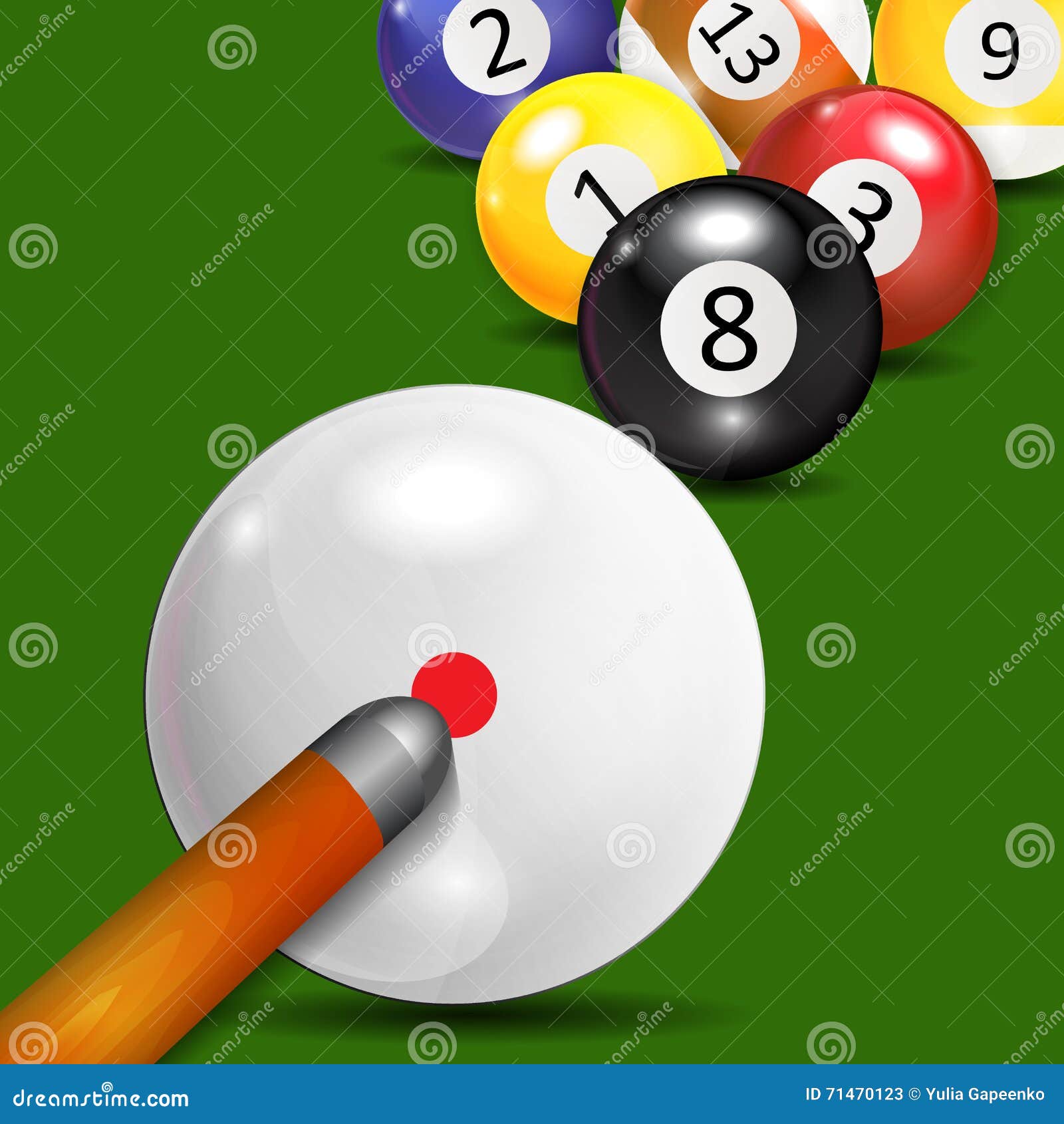 Ivories, Billiard Balls Background Cartoon Vector | CartoonDealer.com ...