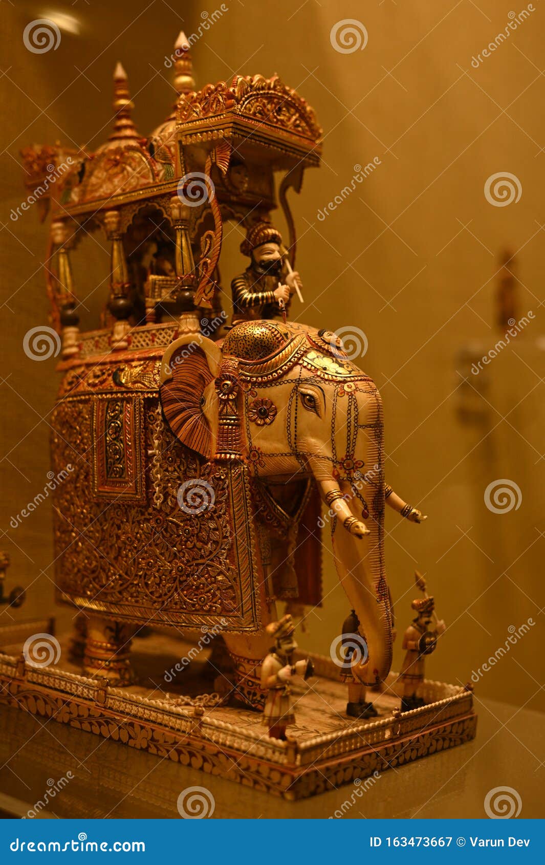 Ivory Carved Model of an Elephant Stock Image - Image of carved, tint ...