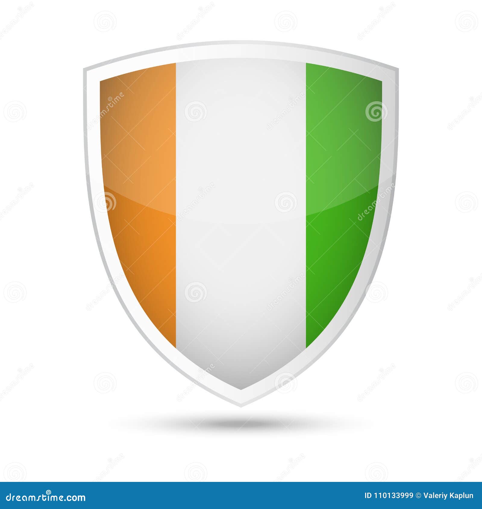 Ivory Coast Flag Vector Shield Icon Stock Illustration - Illustration ...