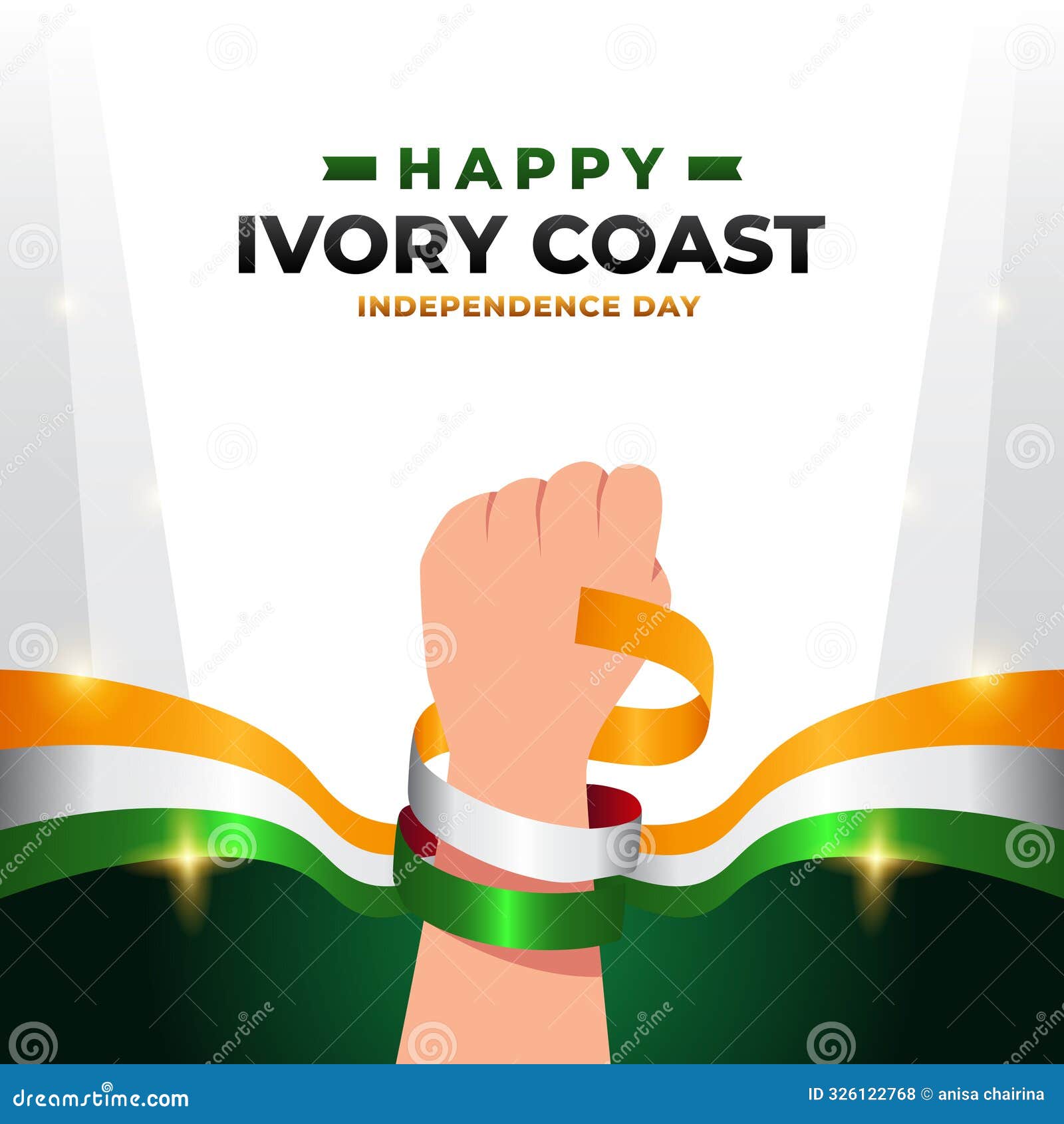 Ivory Coast Independence Day Design Illustration Collection Stock ...