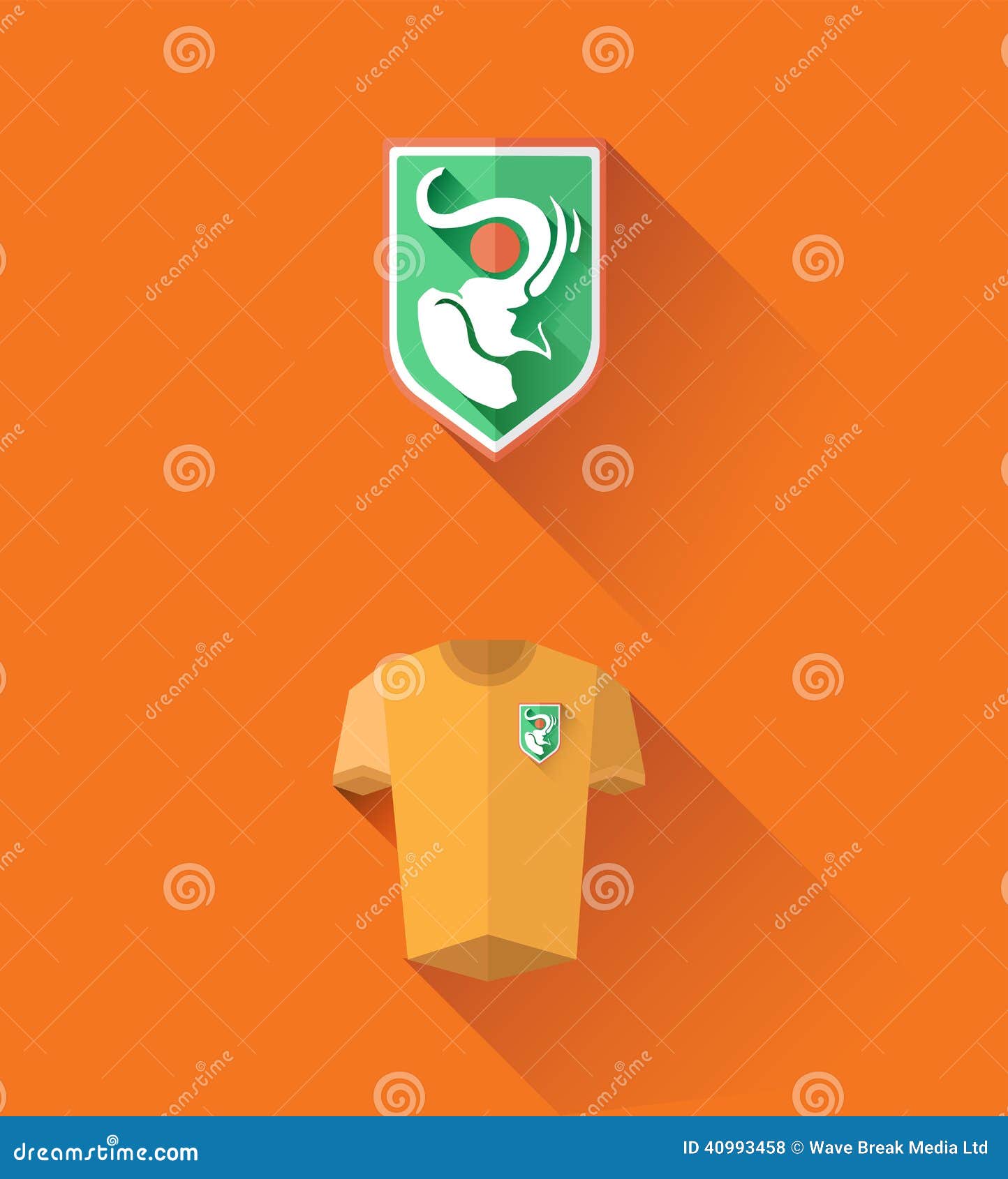 Ivory Coast Jersey and Crest Vector Stock Vector - Illustration of ...