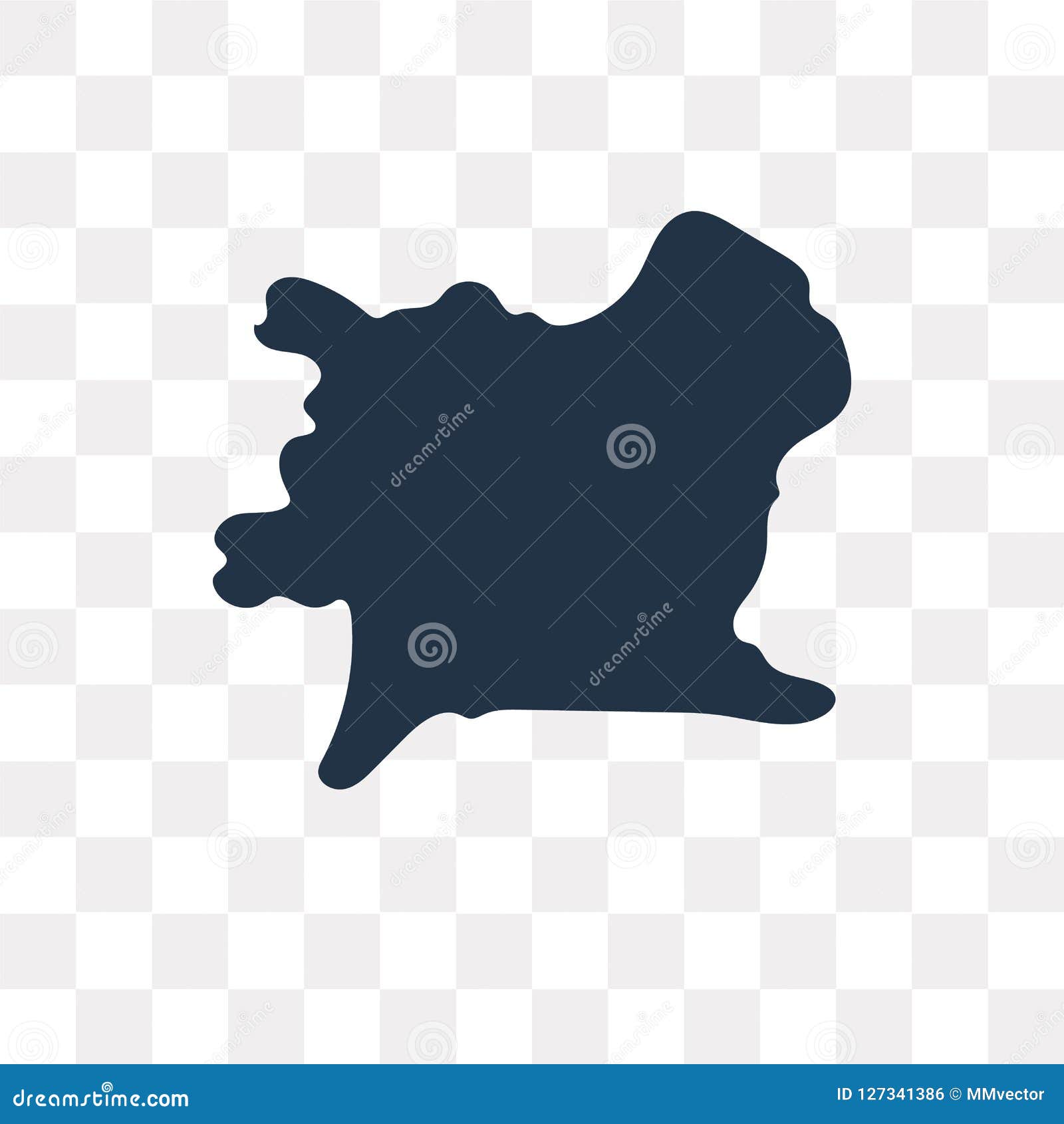 Ivory Coast Map Vector Icon Isolated on Transparent Background, Stock ...