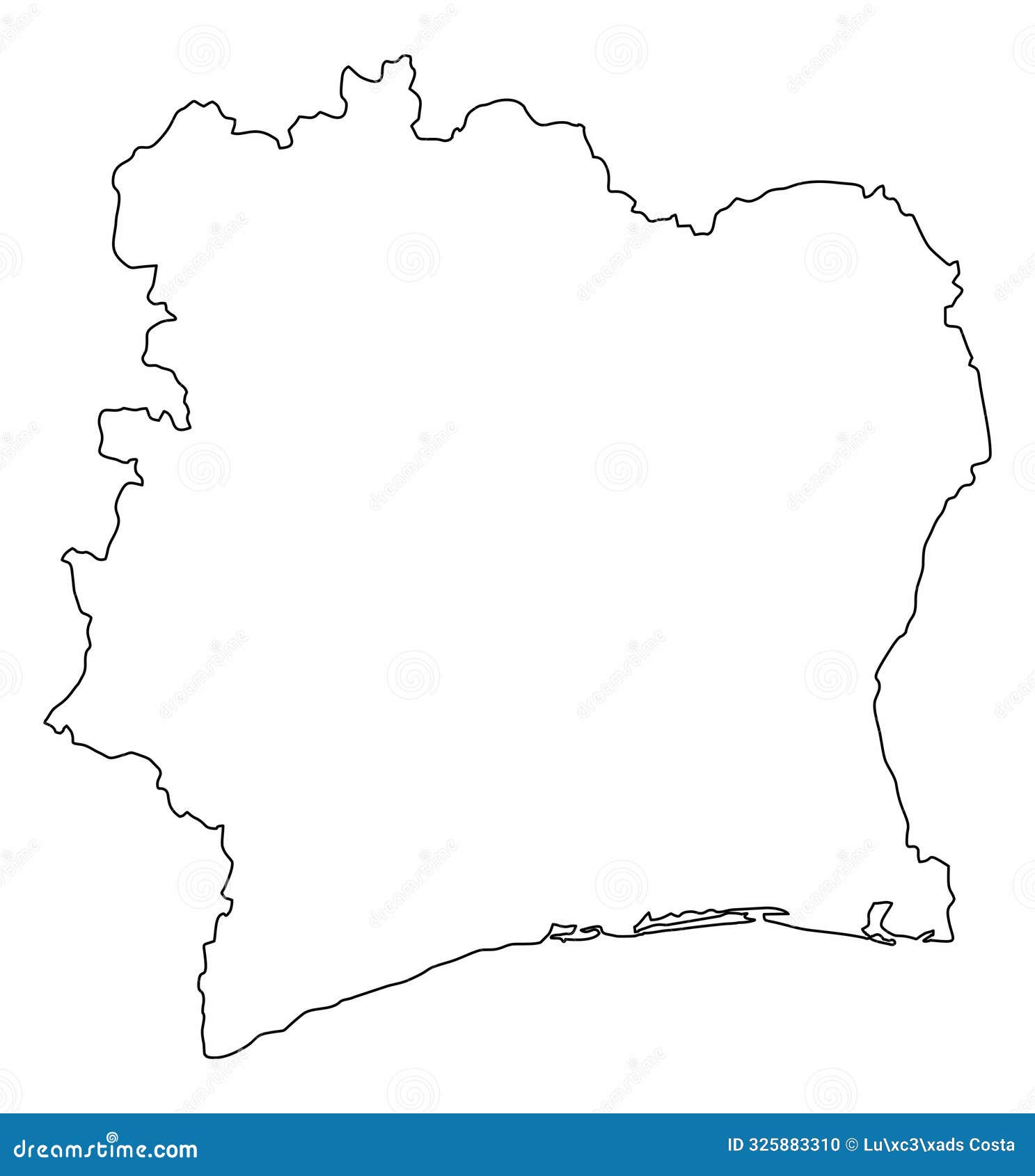 Ivory Coast Flag Map Silhouette Cartoon Vector | CartoonDealer.com ...