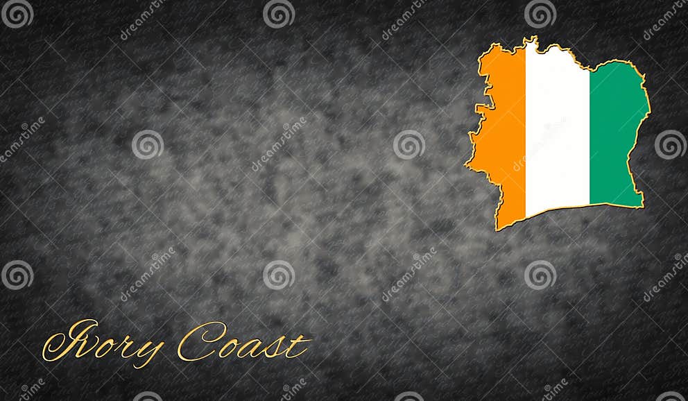 Ivory Coast Symbols, Map of Ivory Coast Stock Photo - Image of wildlife ...