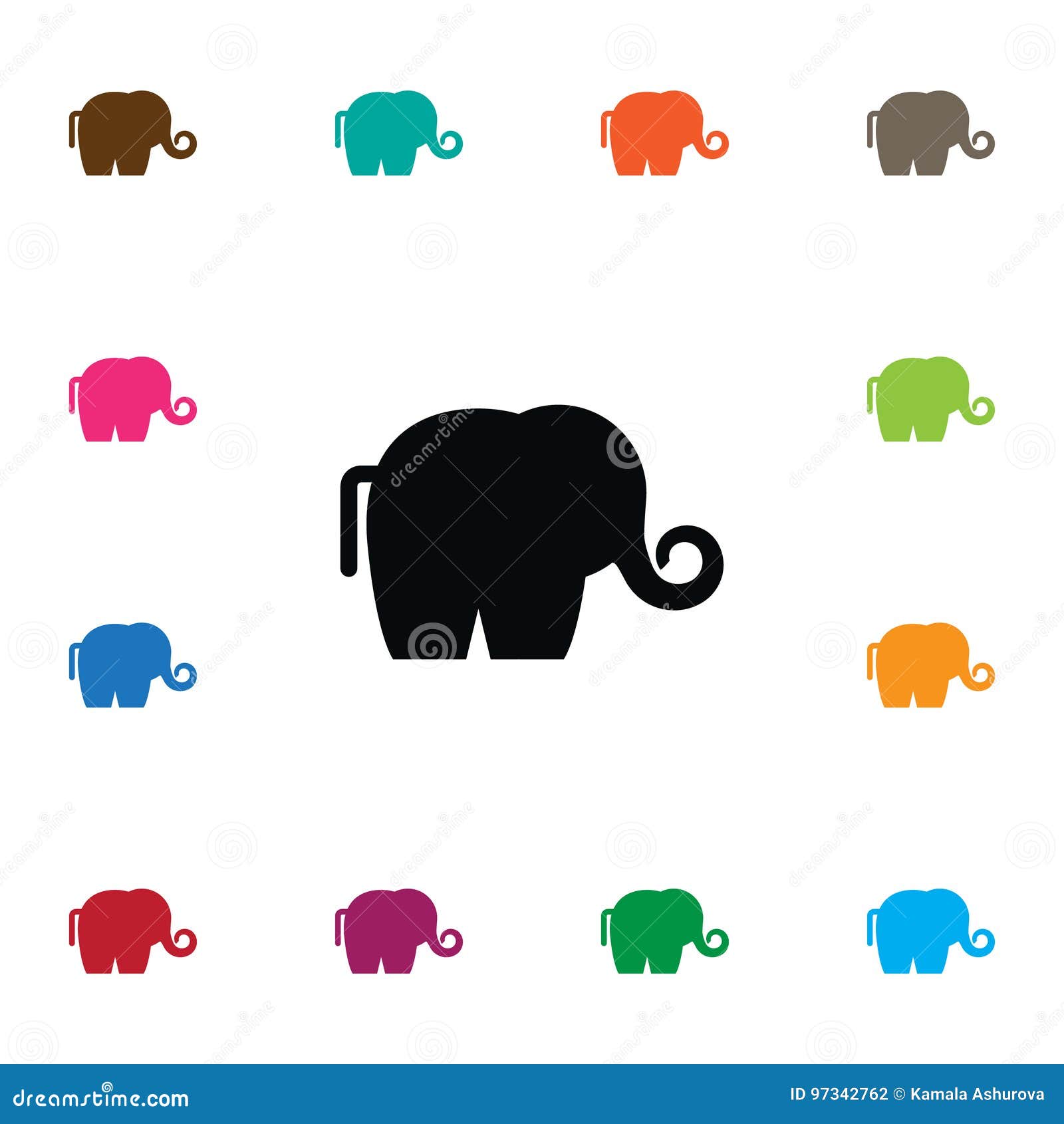 Ivory Icon. Trunked Animal Vector Element Can Be Used for Ivory ...