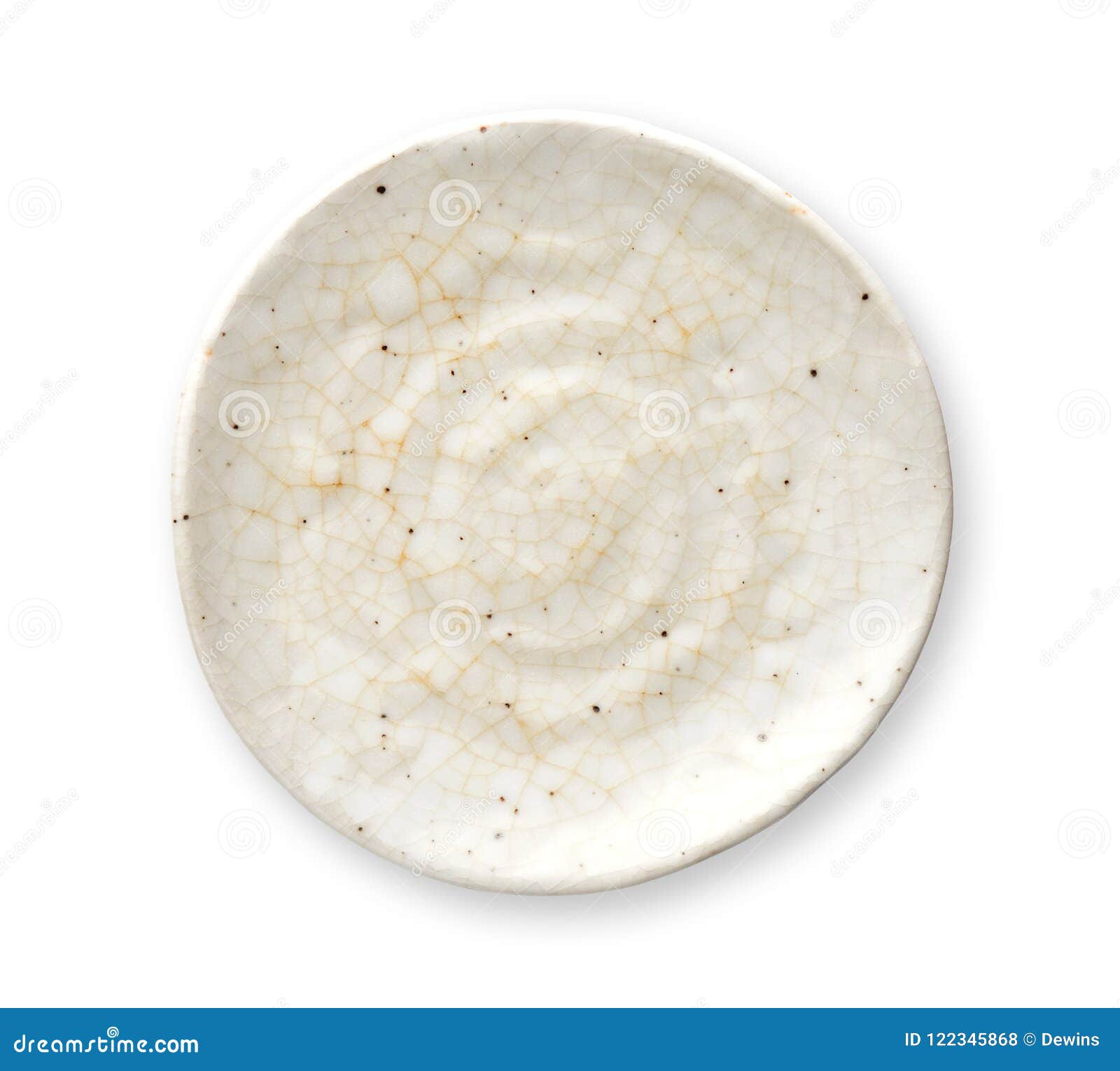 Ivory Marble Plate, Empty Ceramic Plate with Cracked Pattern, View from ...