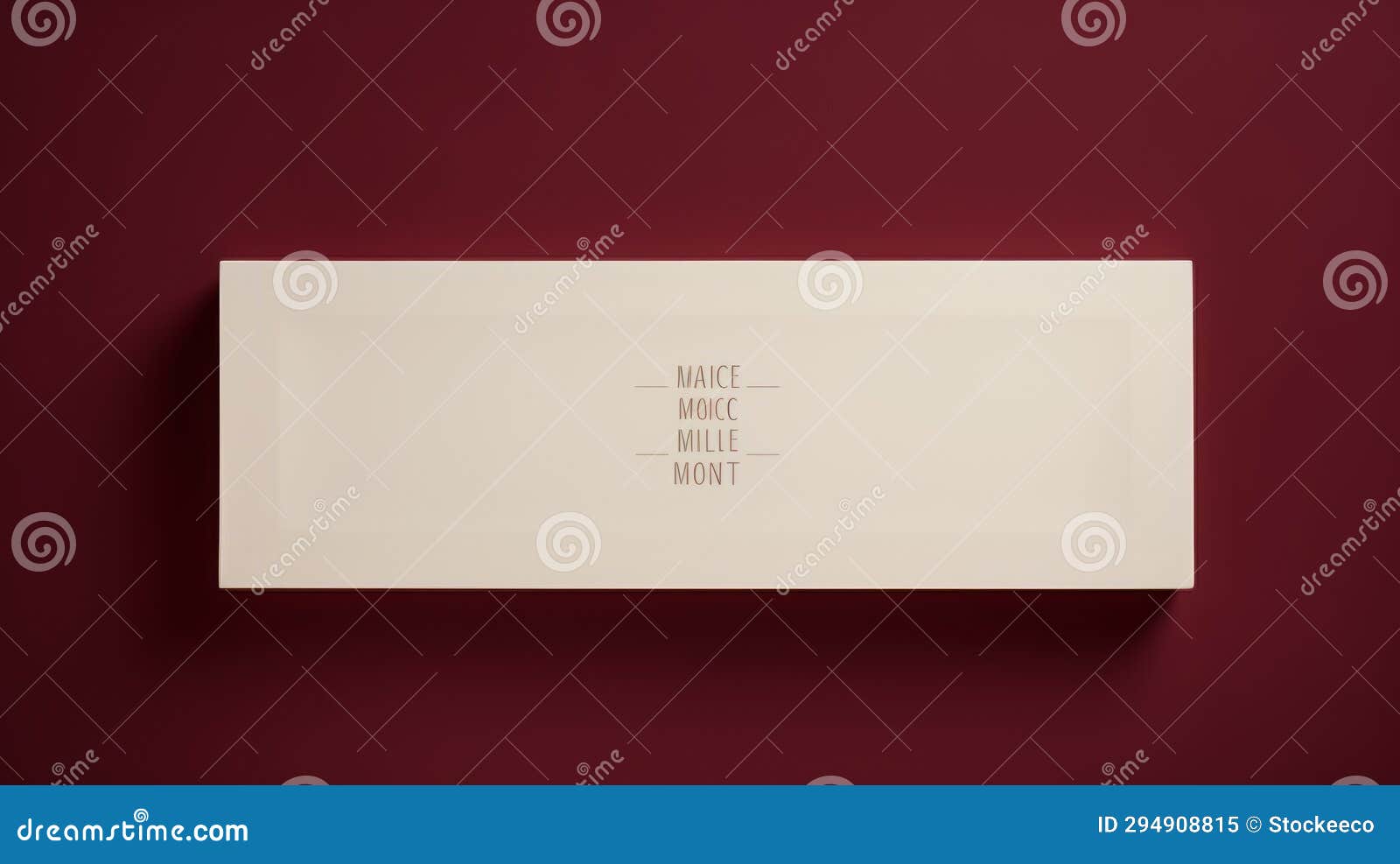 Ivory Polyester Sign Mockup On Maroon Background Royalty-Free Stock ...