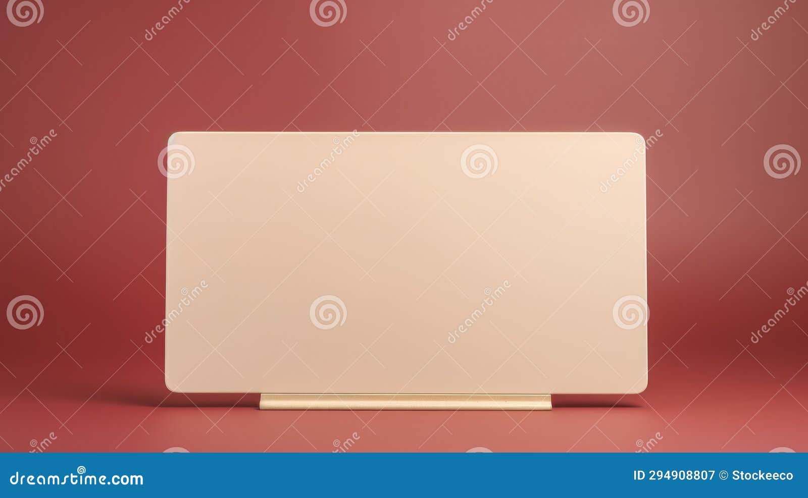 Ivory Polyester Sign Mockup On Maroon Background Royalty-Free Stock ...