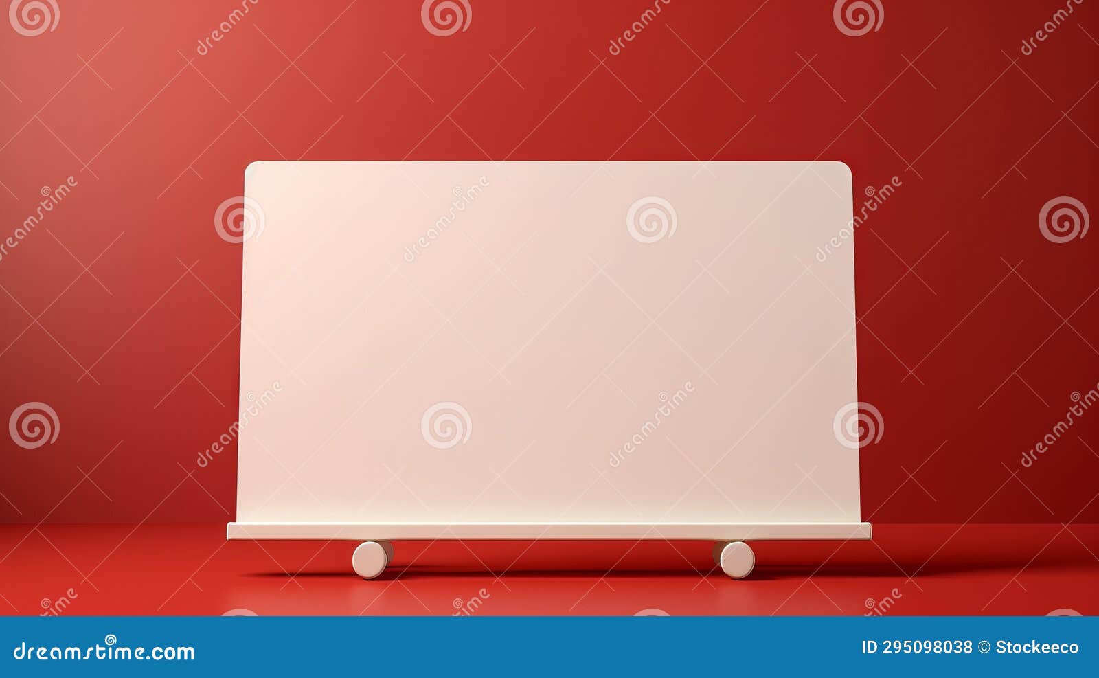 Ivory Polyester Sign Mockup On Maroon Background Royalty-Free Stock ...