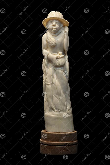 Ivory statue from Kongo stock image. Image of african - 10301485