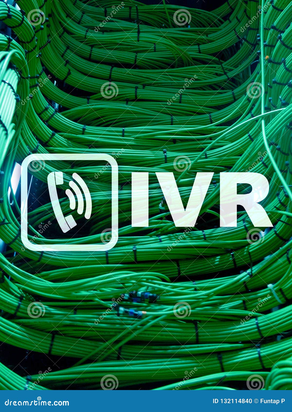 IVR Interactive Voice Response Communication Concept. Server Room Stock ...