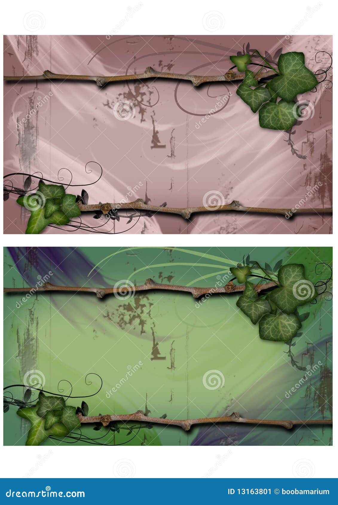 Ivy And Branch Banner Royalty-Free Cartoon | CartoonDealer.com #13163801