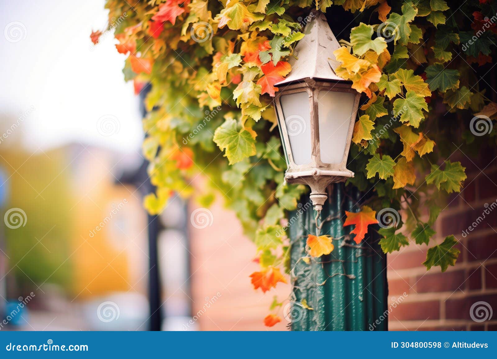 Ivy Climbing a Rustic Lamp Post Stock Photo - Image of nature, lamppost ...