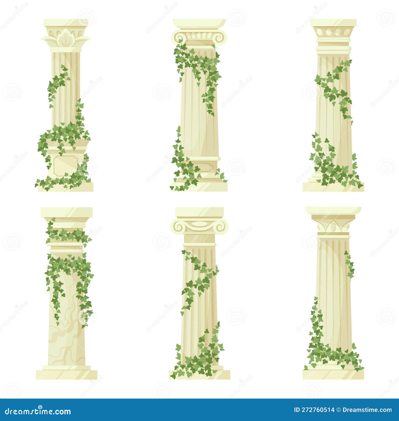 Roman Pillars, Cartoon Antique Architecture Columns. Ancient Greek ... Roman Pillars, Cartoon Antique Architecture Columns. Ancient Greek ...