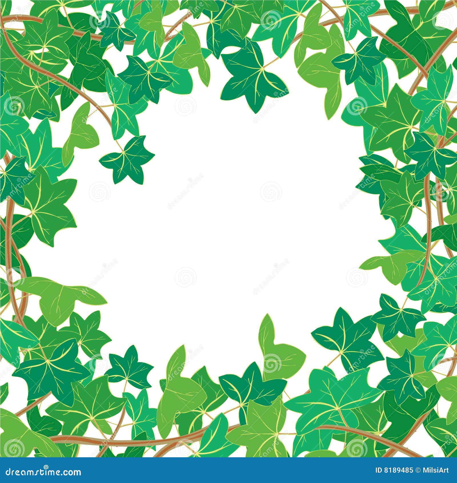 Ivy frame stock vector. Illustration of botanic, gardening - 8189485
