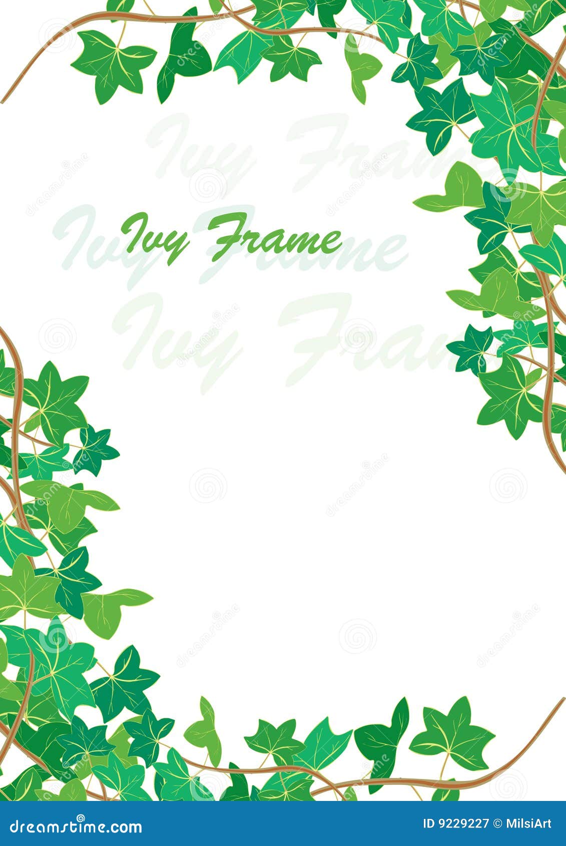 Ivy frame stock illustration. Illustration of abstraction - 9229227