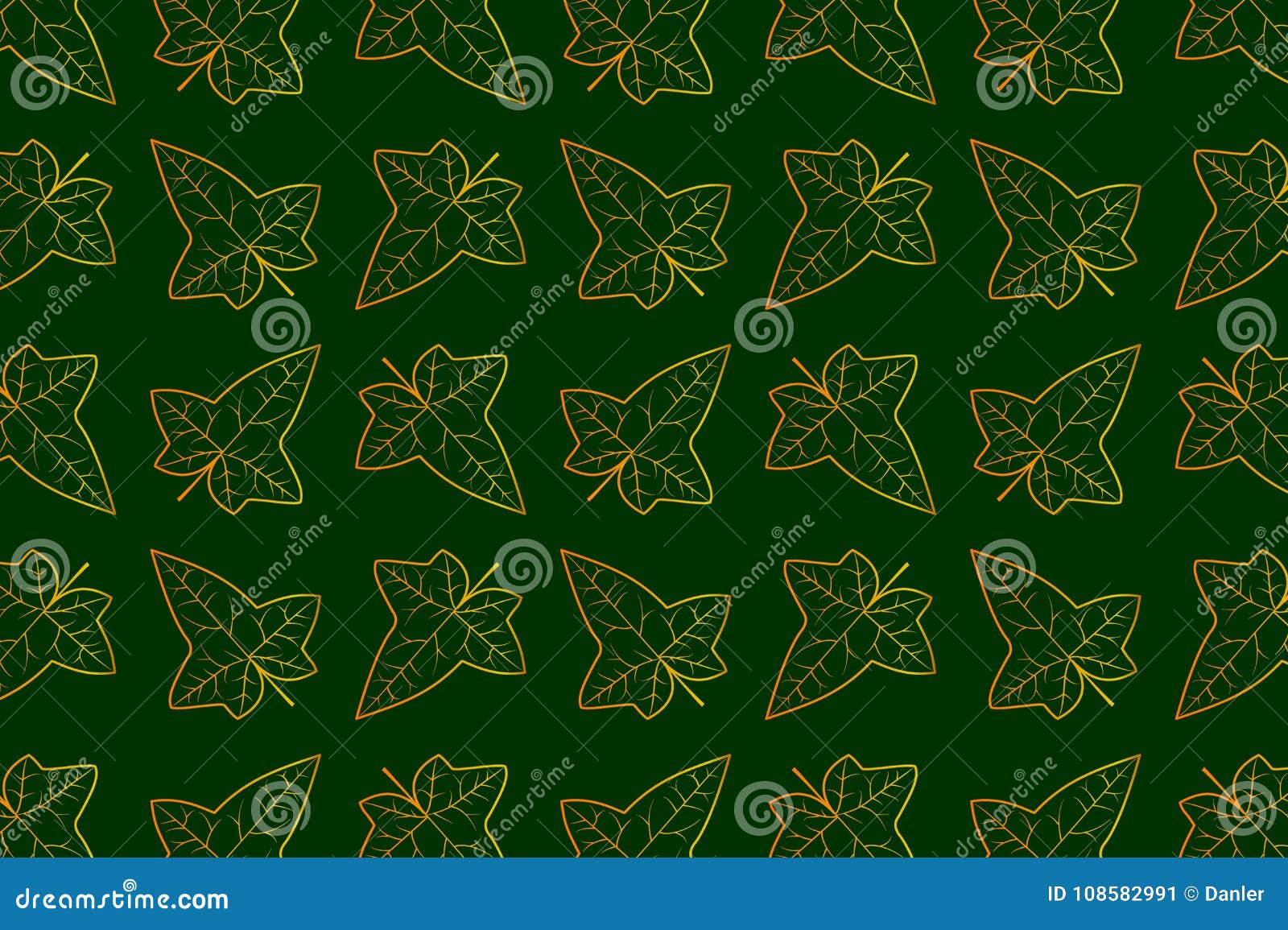 Ivy leaf vector pattern stock vector. Illustration of natural - 108582991