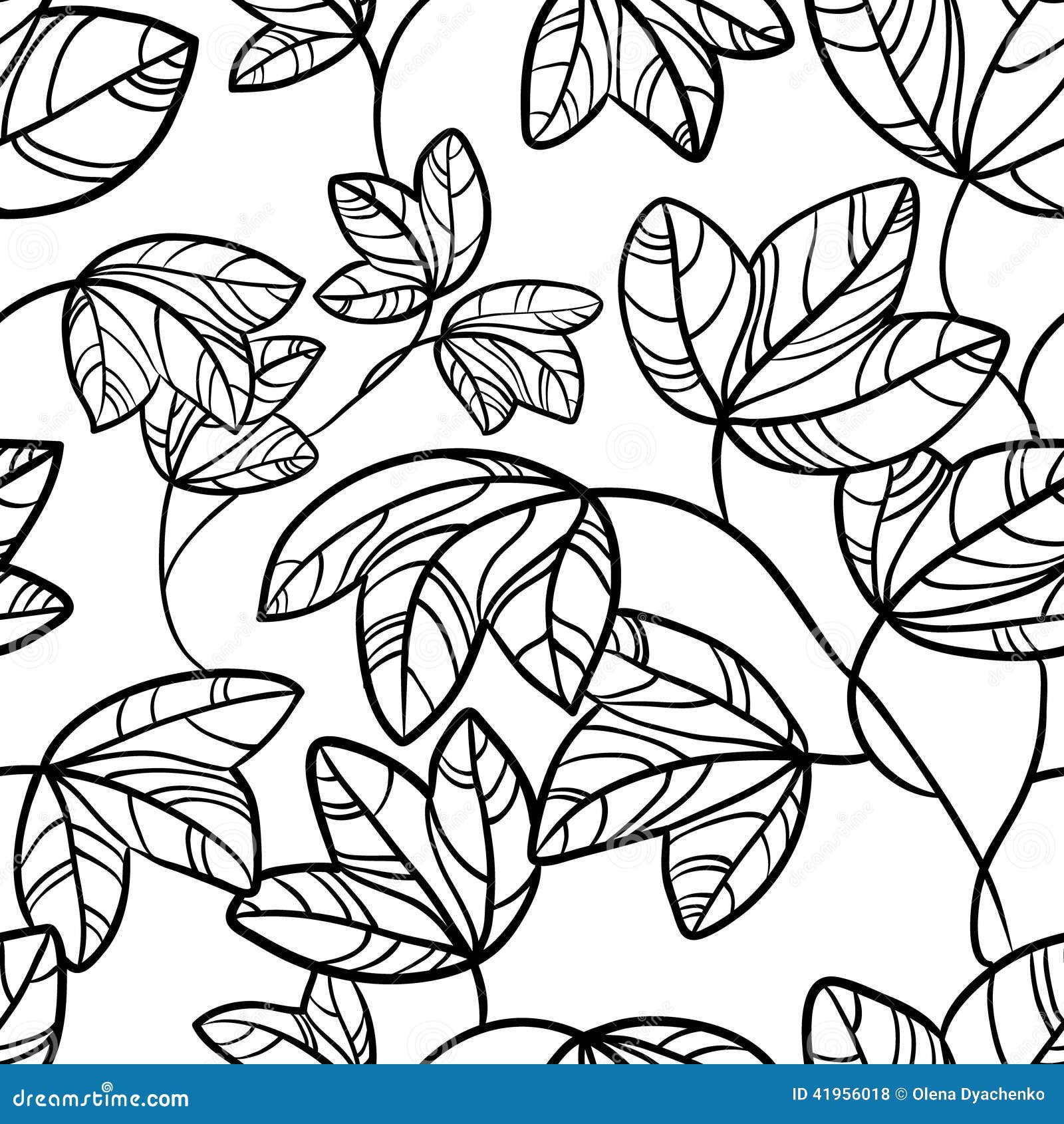 Ivy pattern stock vector. Illustration of seed, black - 41956018