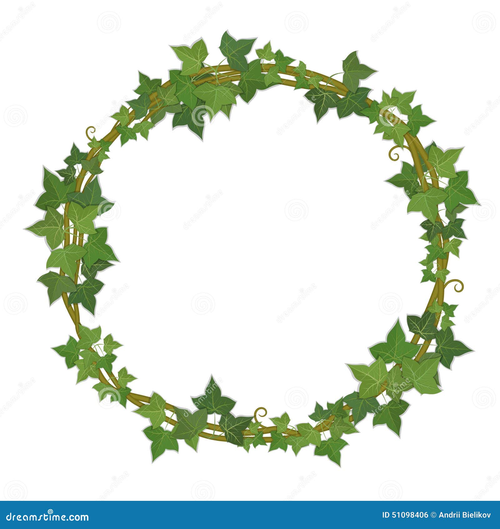 Ivy round frame stock vector. Illustration of gardening - 51098406