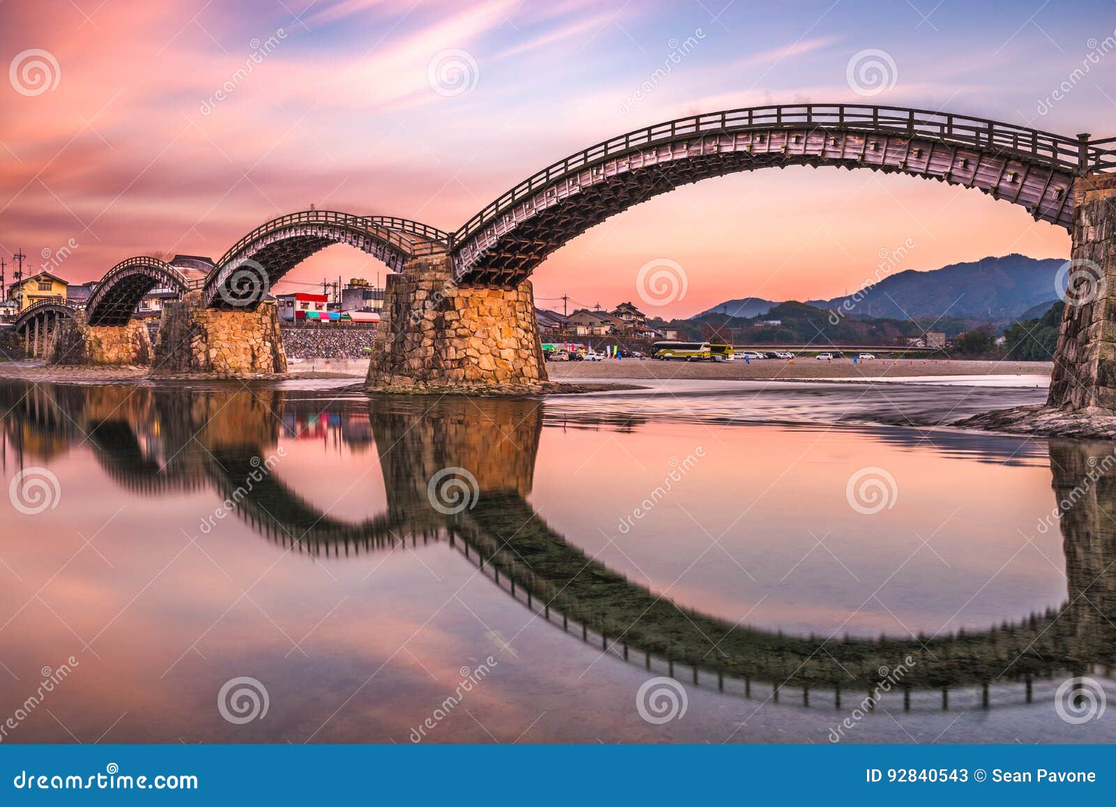 Iwakuni Bridge, Japan stock image. Image of arched, japan - 92840543