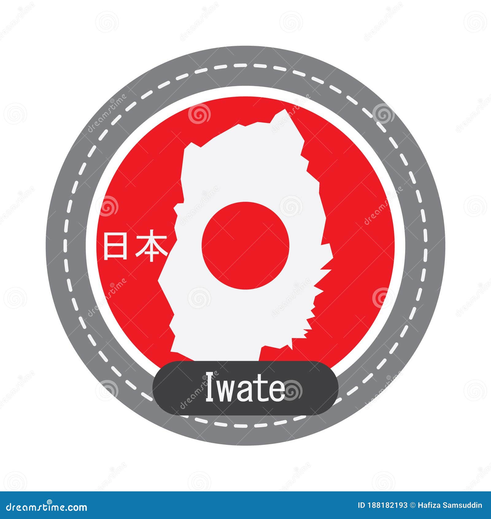Iwate Map. Vector Illustration Decorative Design Stock Vector ...