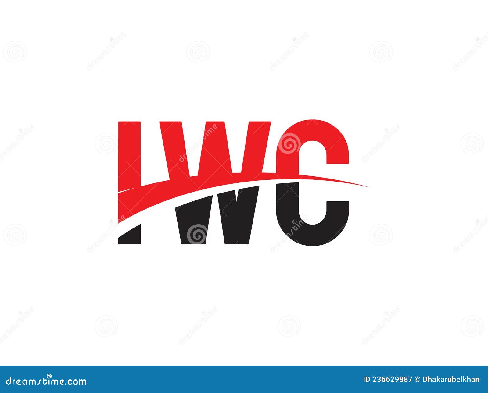 IWC Letter Initial Logo Design Vector Illustration Stock Vector ...