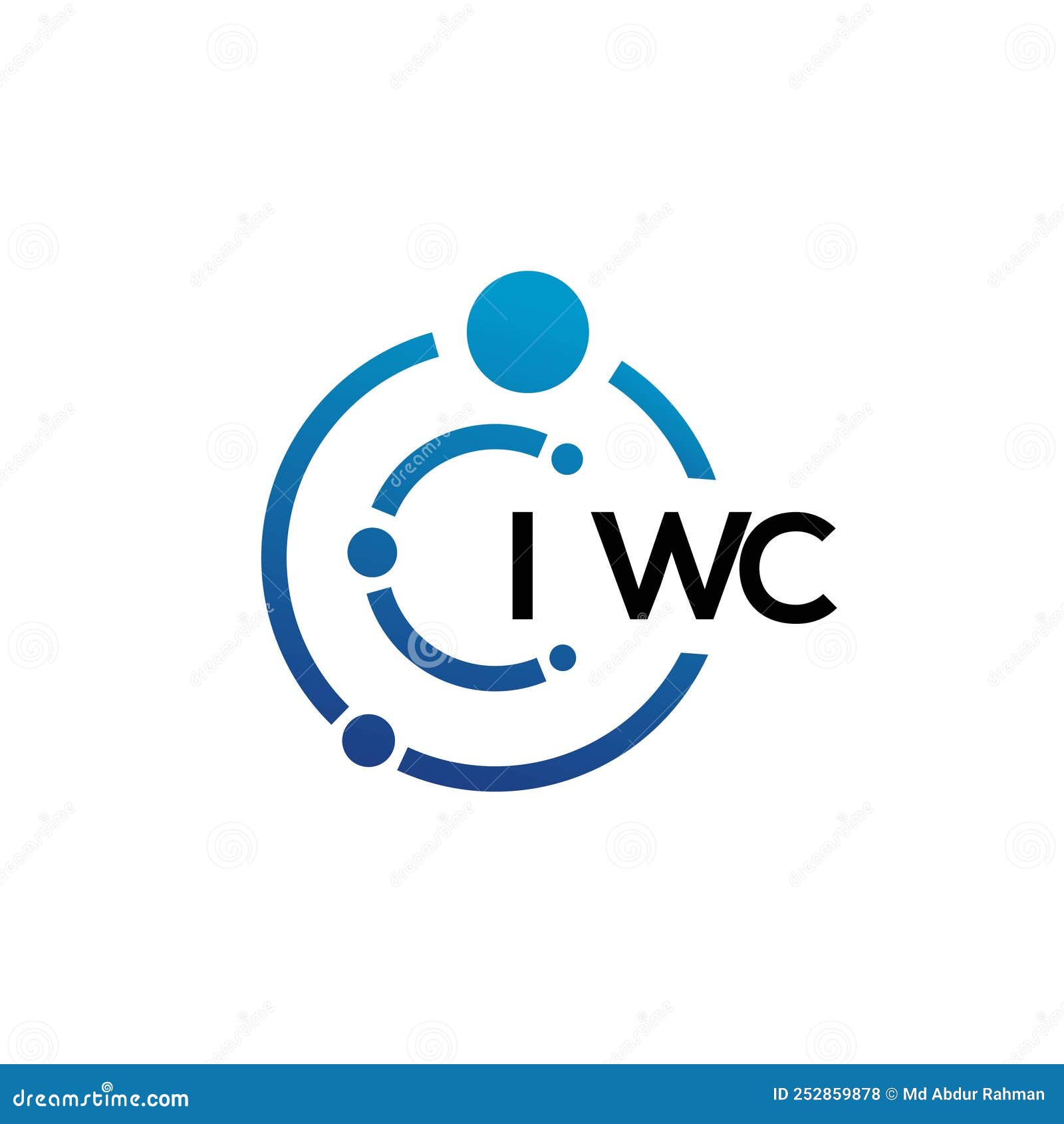 IWC Letter Technology Logo Design On White Background. IWC Creative ...