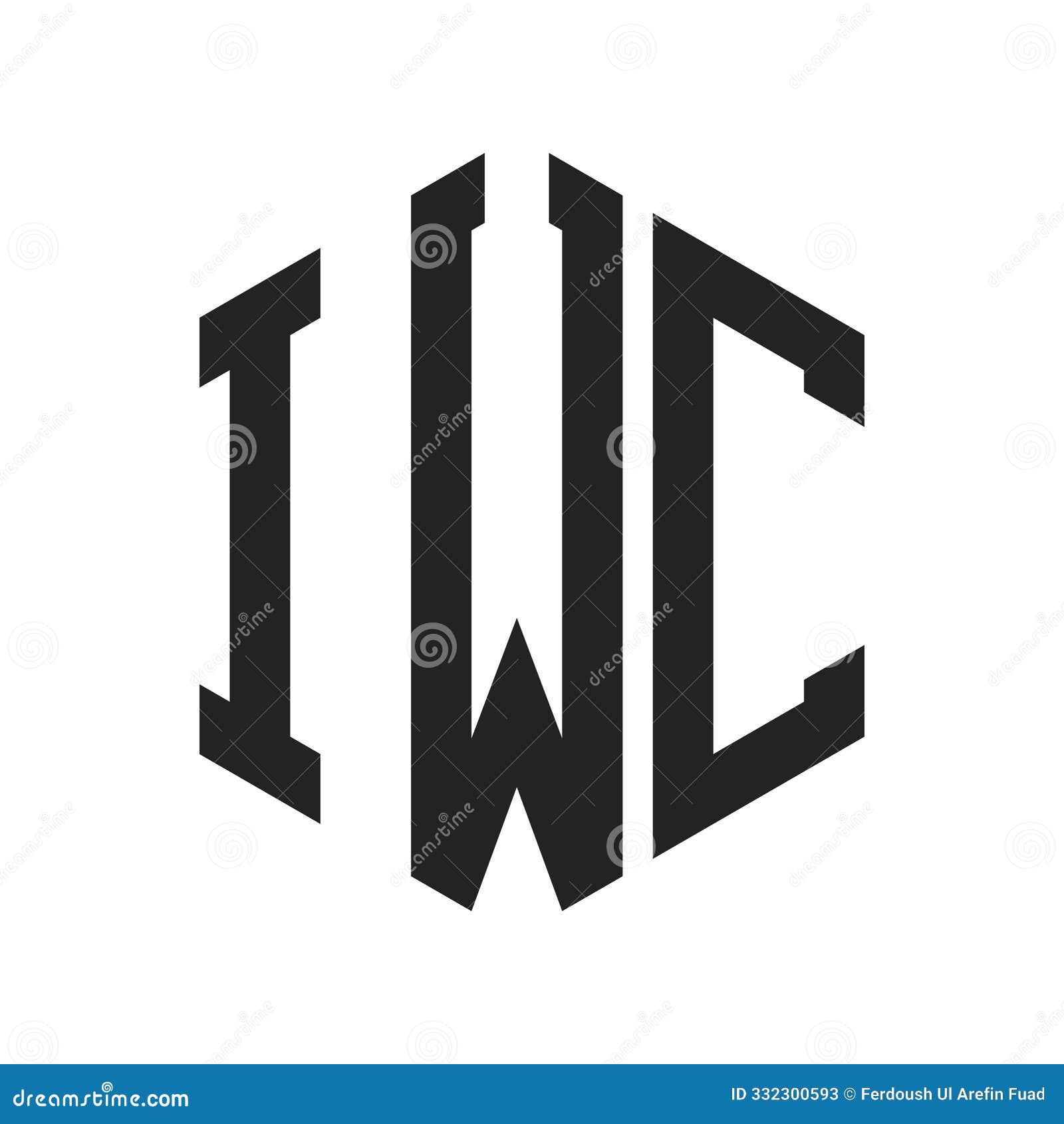 IWC Logo Design. Initial Letter IWC Monogram Logo Using Hexagon Shape ...