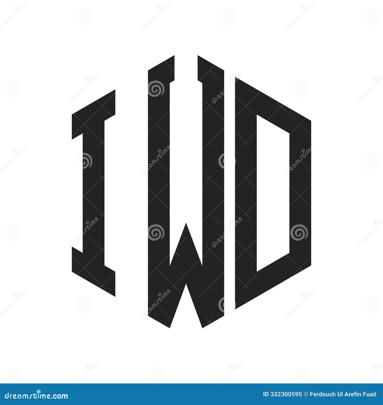 IWD Logo Design. Initial Letter IWD Monogram Logo Using Hexagon Shape ...