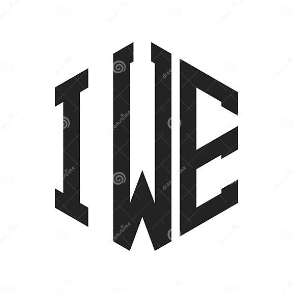 IWE Logo Design. Initial Letter IWE Monogram Logo Using Hexagon Shape ...
