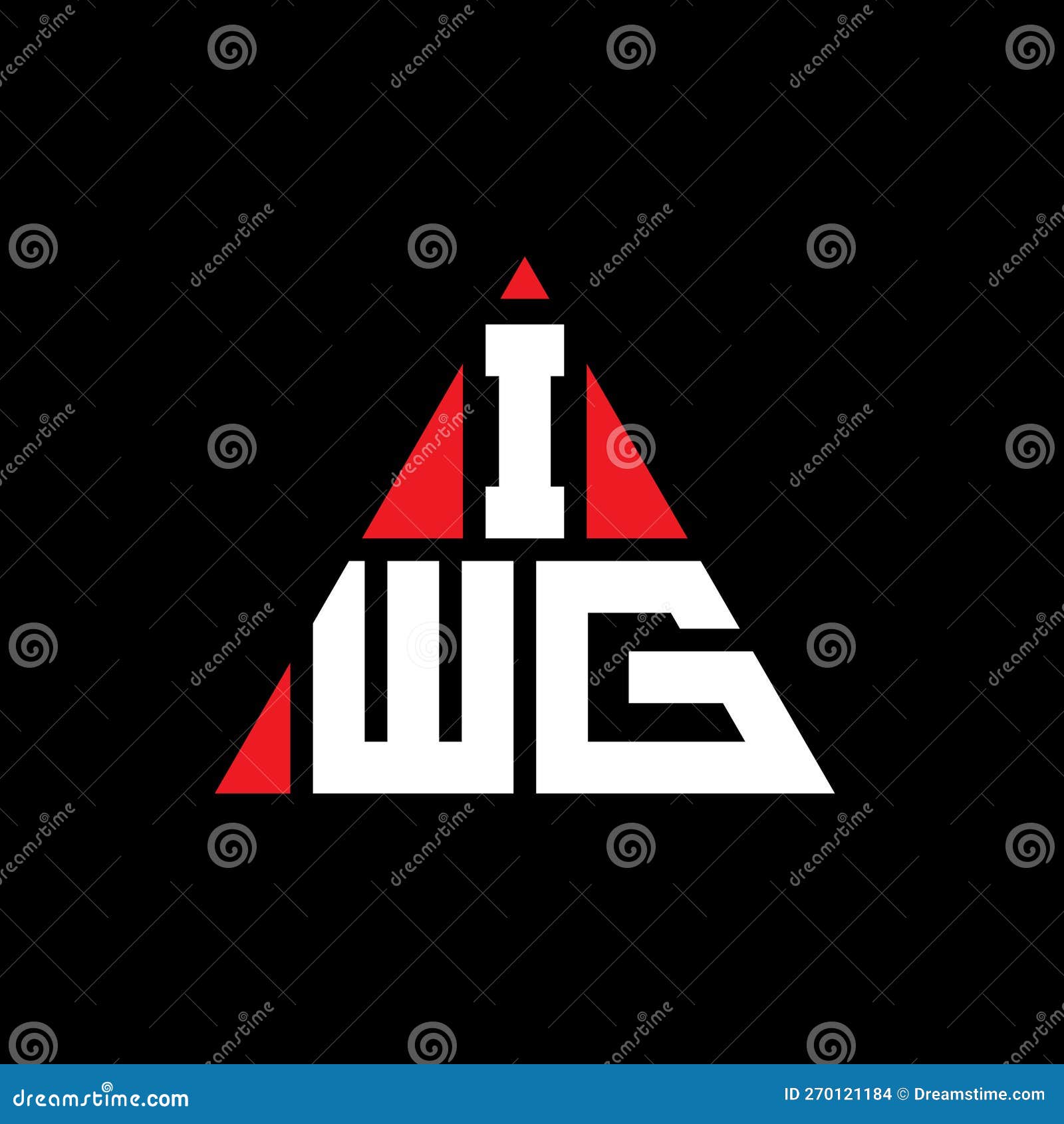IWG Triangle Letter Logo Design with Triangle Shape. IWG Triangle Logo ...