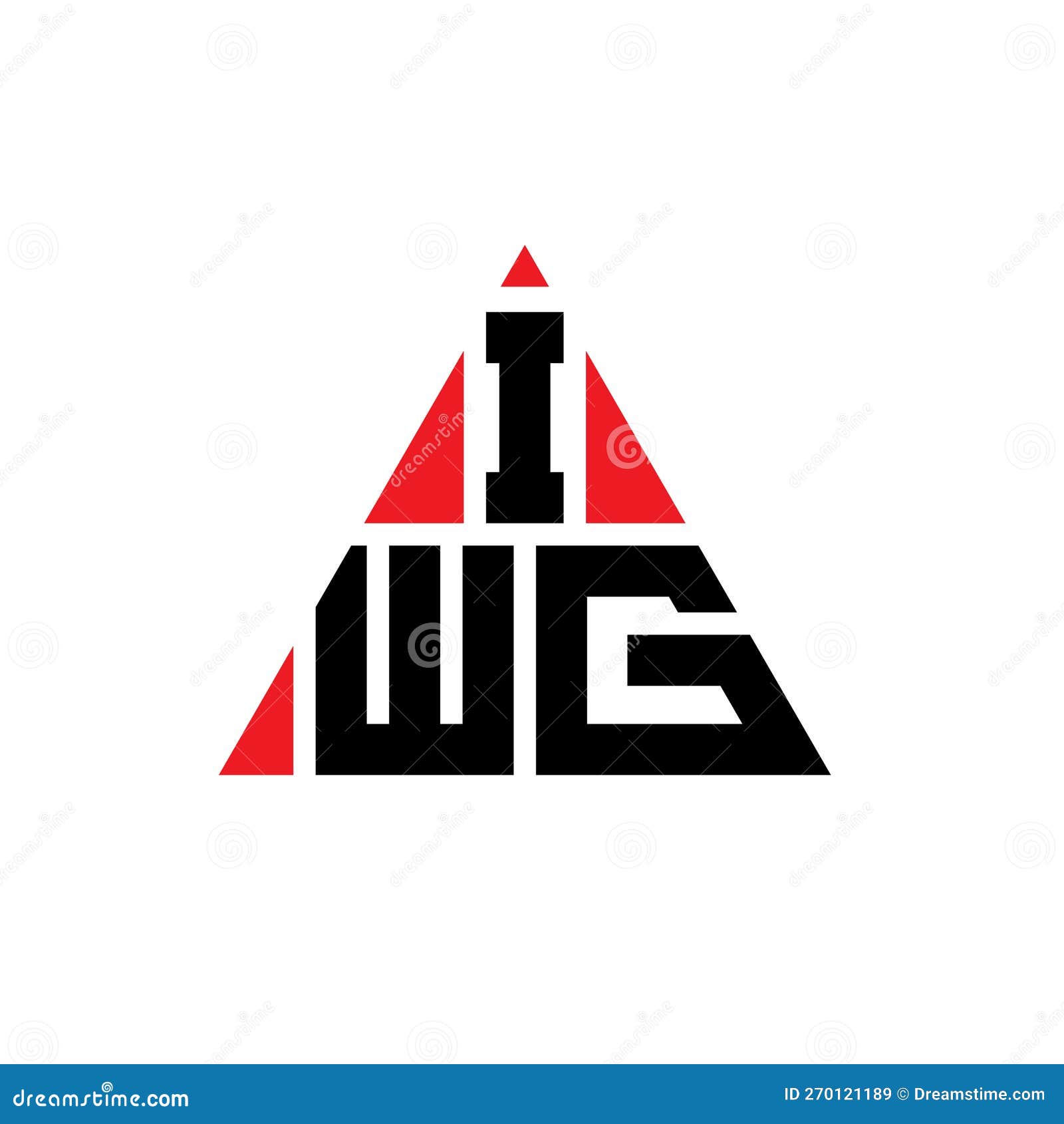 IWG Triangle Letter Logo Design with Triangle Shape. IWG Triangle Logo ...