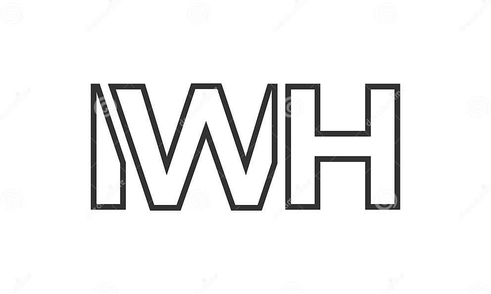 IWH Logo Design Template with Strong and Modern Bold Text. Initial ...