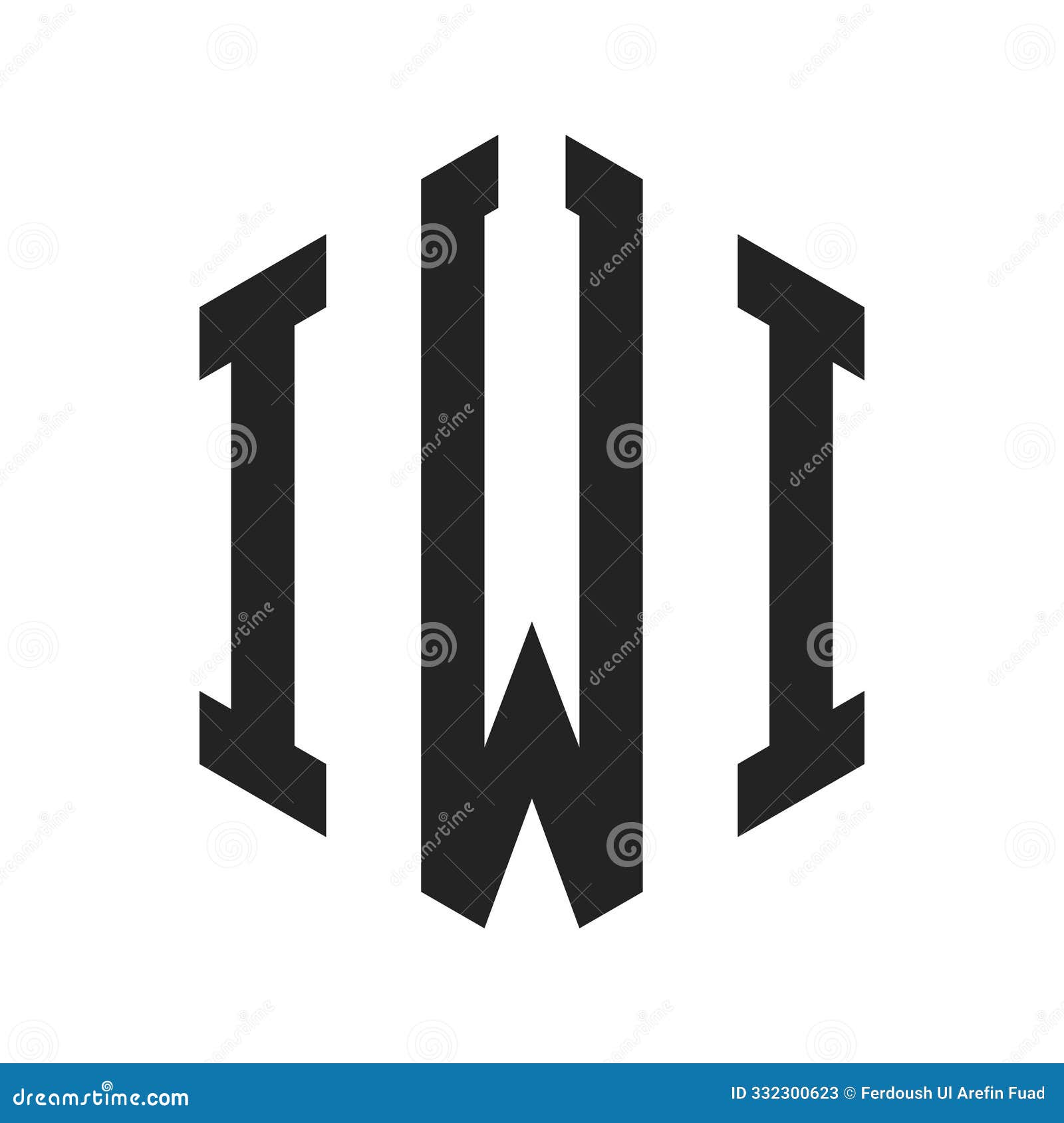 IWI Logo Design. Initial Letter IWI Monogram Logo Using Hexagon Shape ...