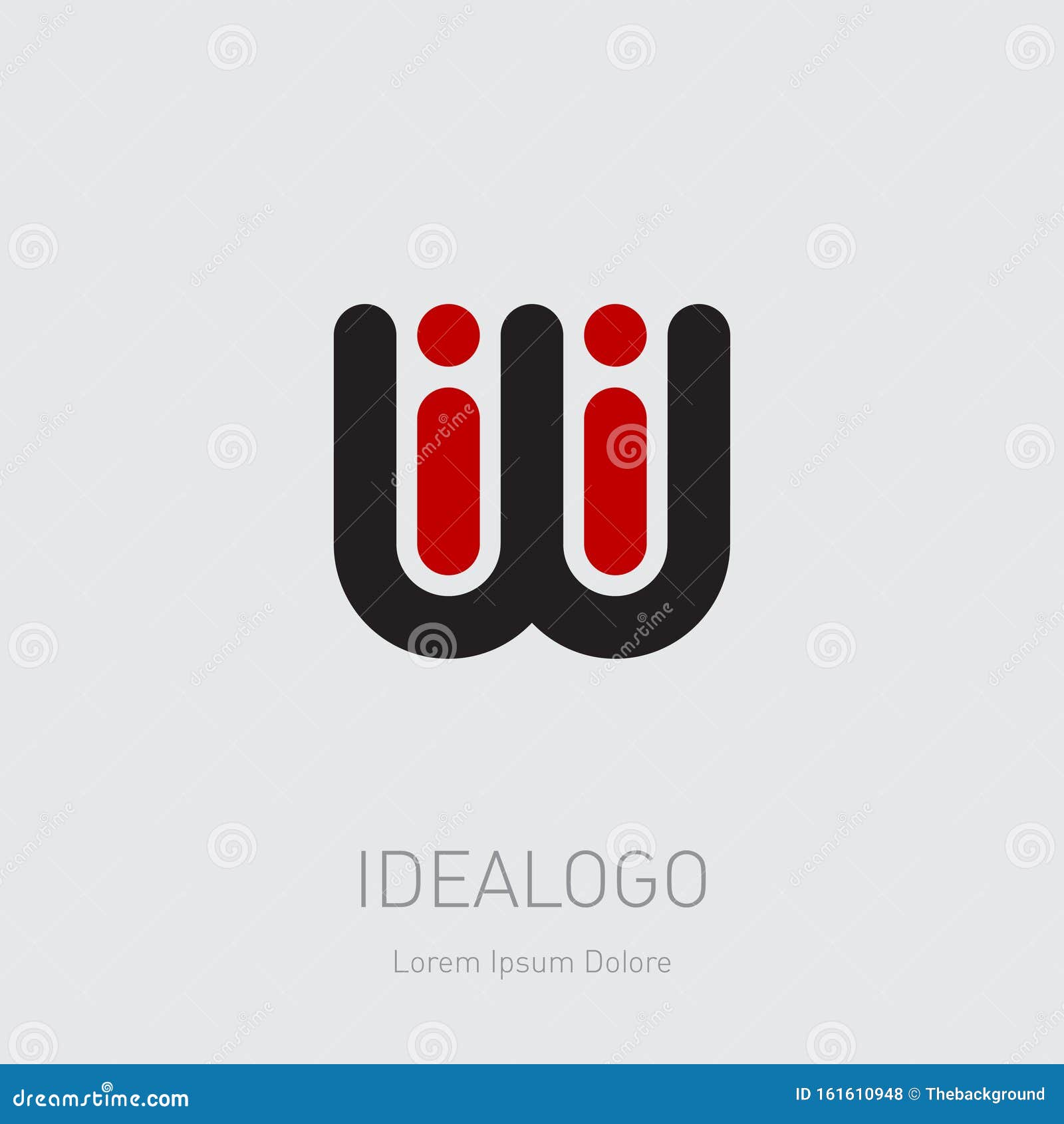 IWI - Vector Design Element or Icon. Initial Monogram Logotype Stock ...