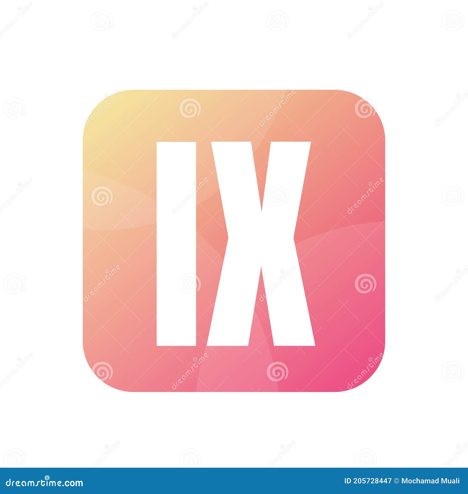 IX Letter Logo Design with Simple Style Stock Vector - Illustration of ...