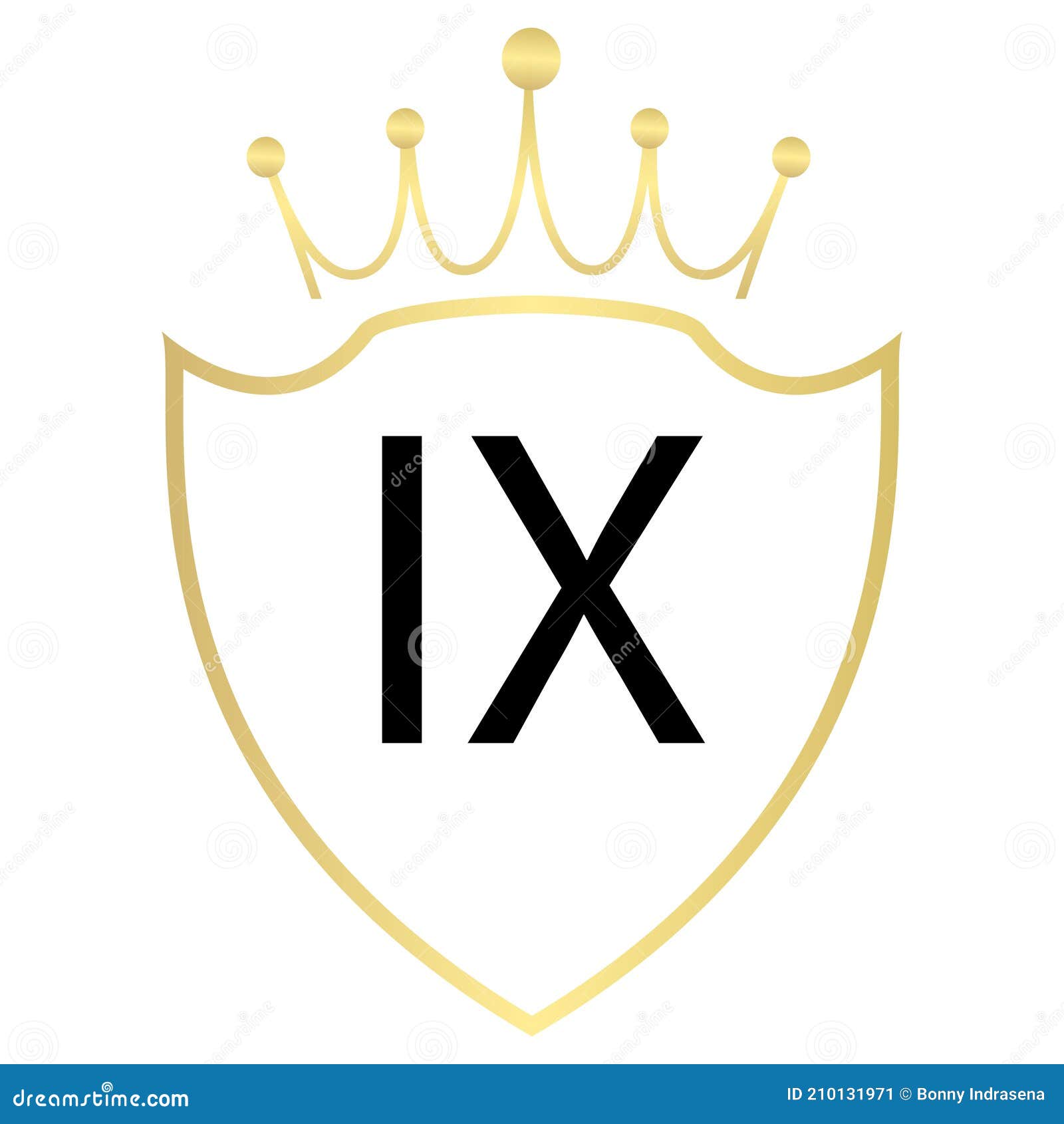 IX Letter Logo Design with Simple Style Stock Vector - Illustration of ...