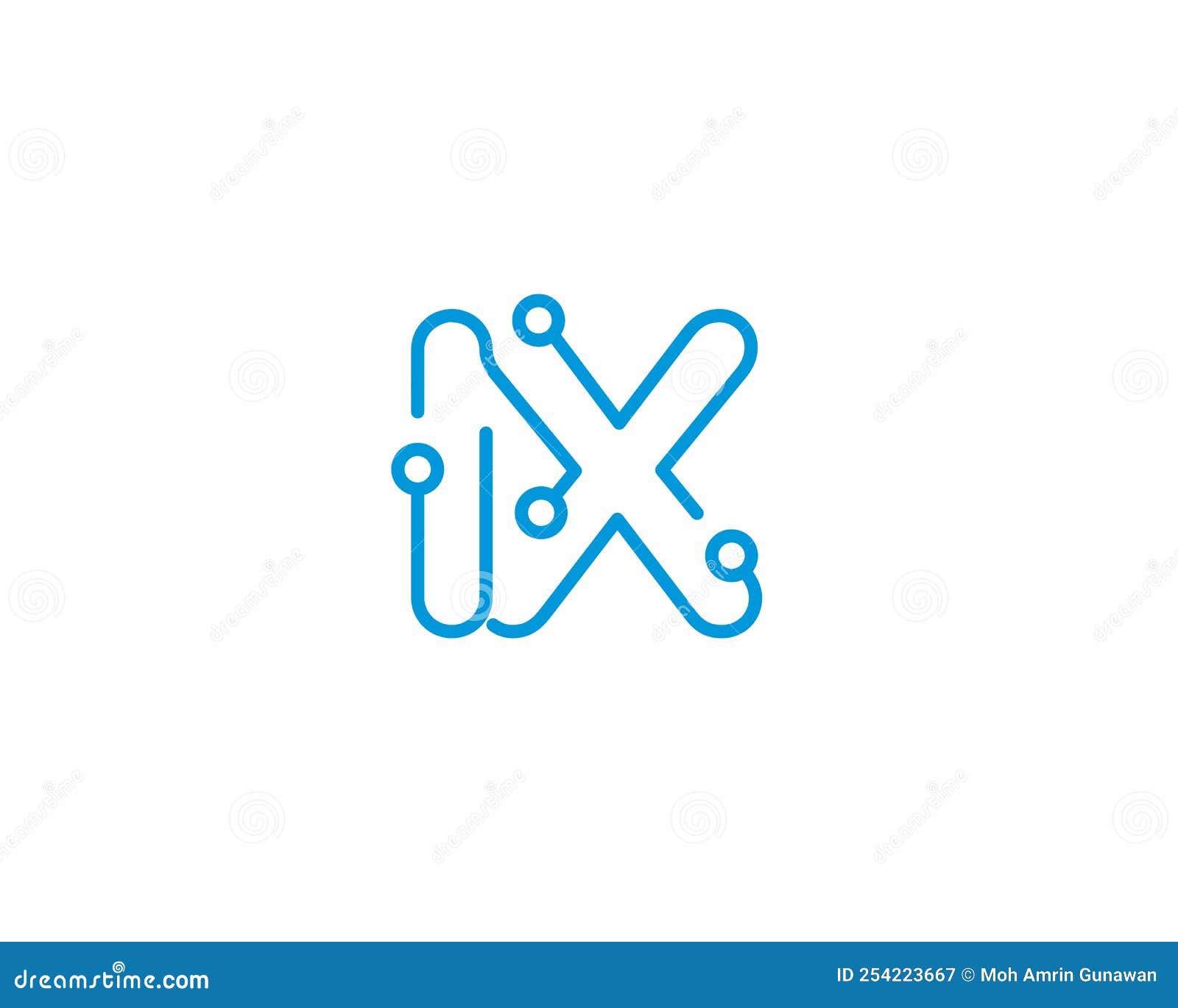 IX Letters, Electronic Circuit, Technology Logo Design Vector 001 Stock ...