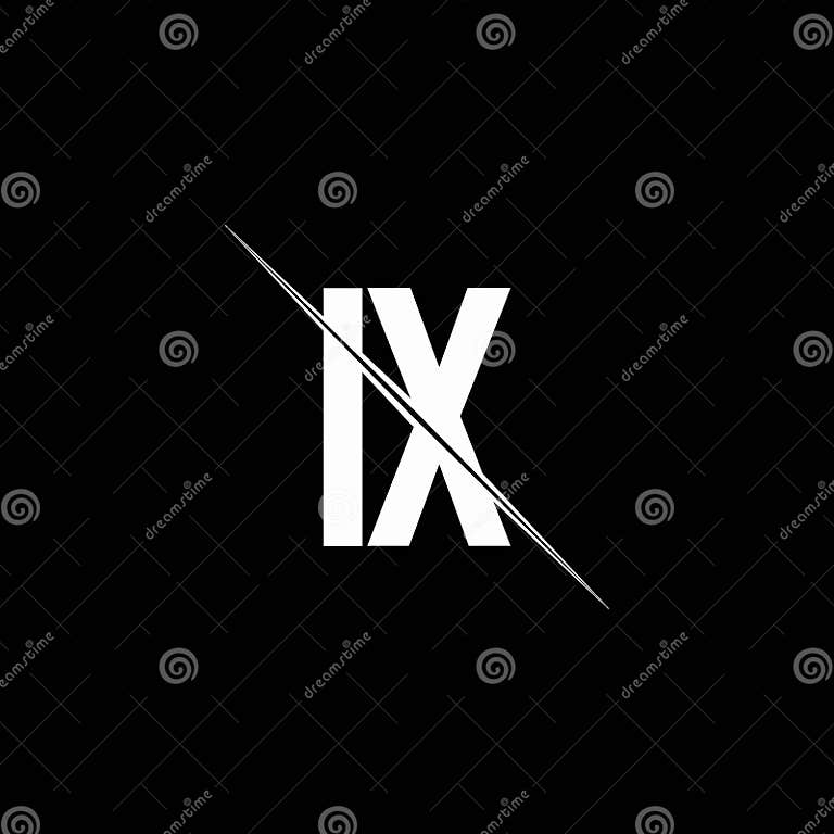 IX Logo Monogram with Slash Style Design Template Stock Vector ...
