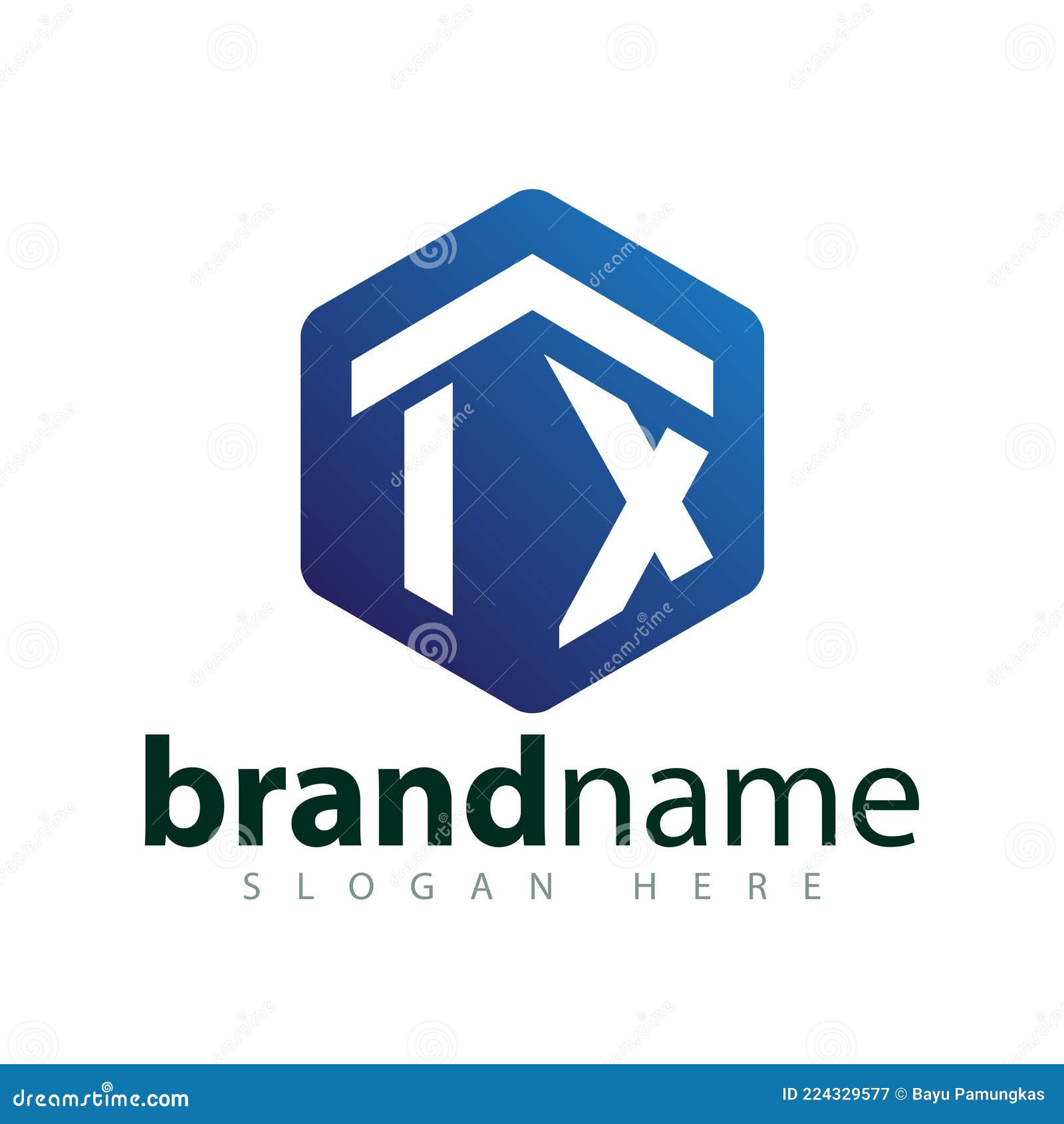 IX or TX Initial Letter Hexagonal Logo Vector Stock Vector ...
