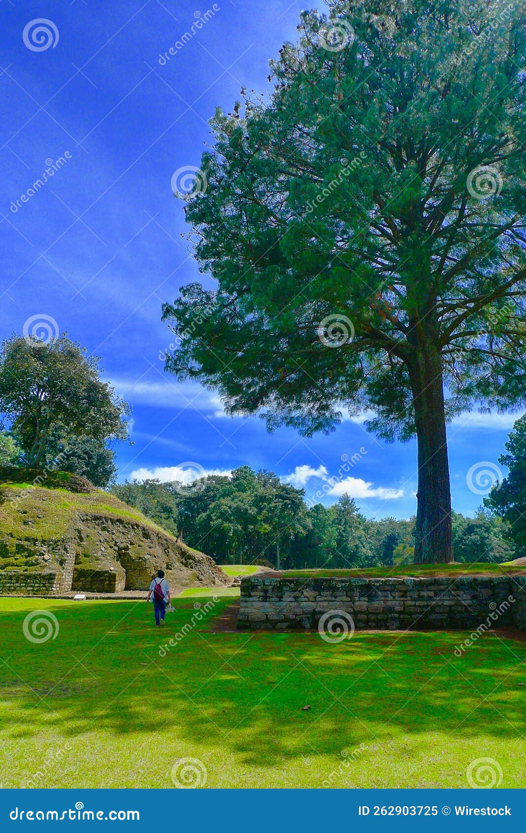 Iximche Ancient Mayan Ruins Stock Image - Image of famous, pyramid ...