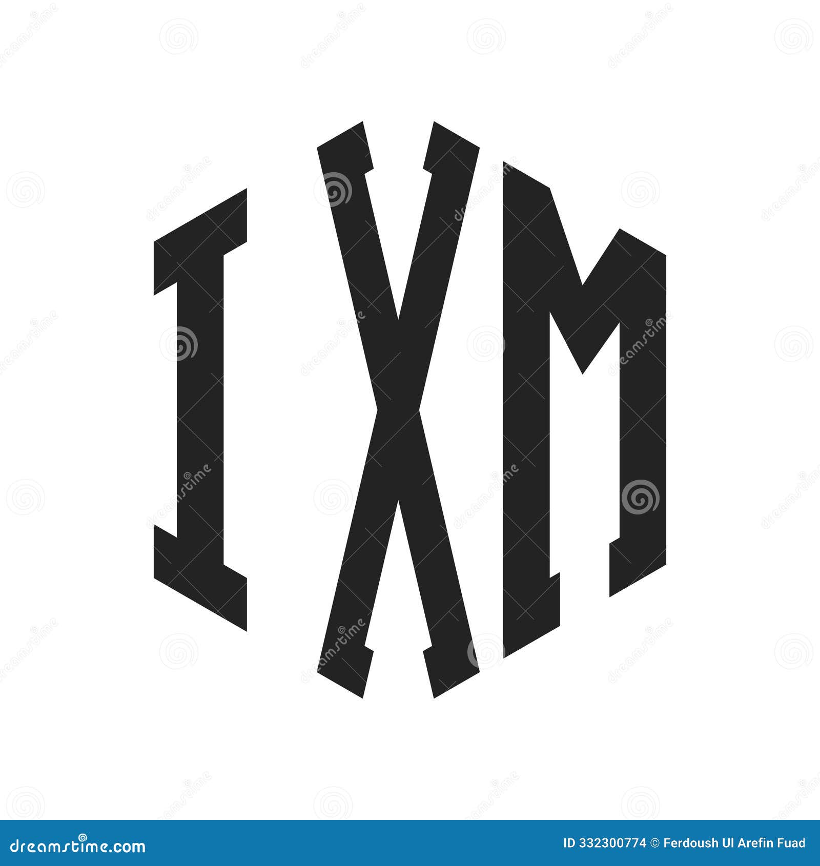 IXM Logo Design. Initial Letter IXM Monogram Logo Using Hexagon Shape ...