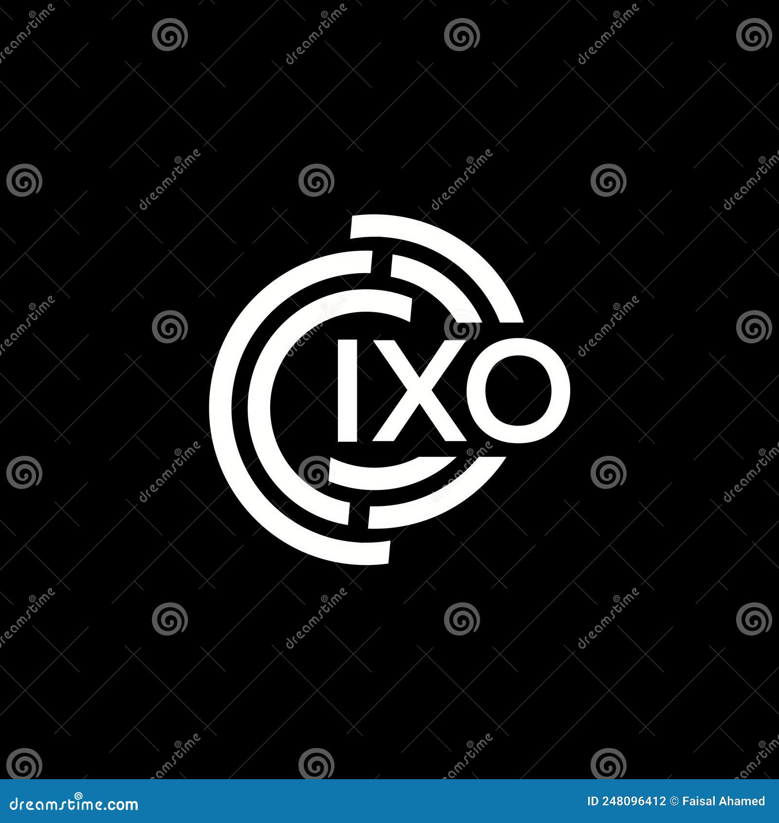IXO Letter Logo Design. IXO Monogram Initials Letter Logo Concept Stock ...