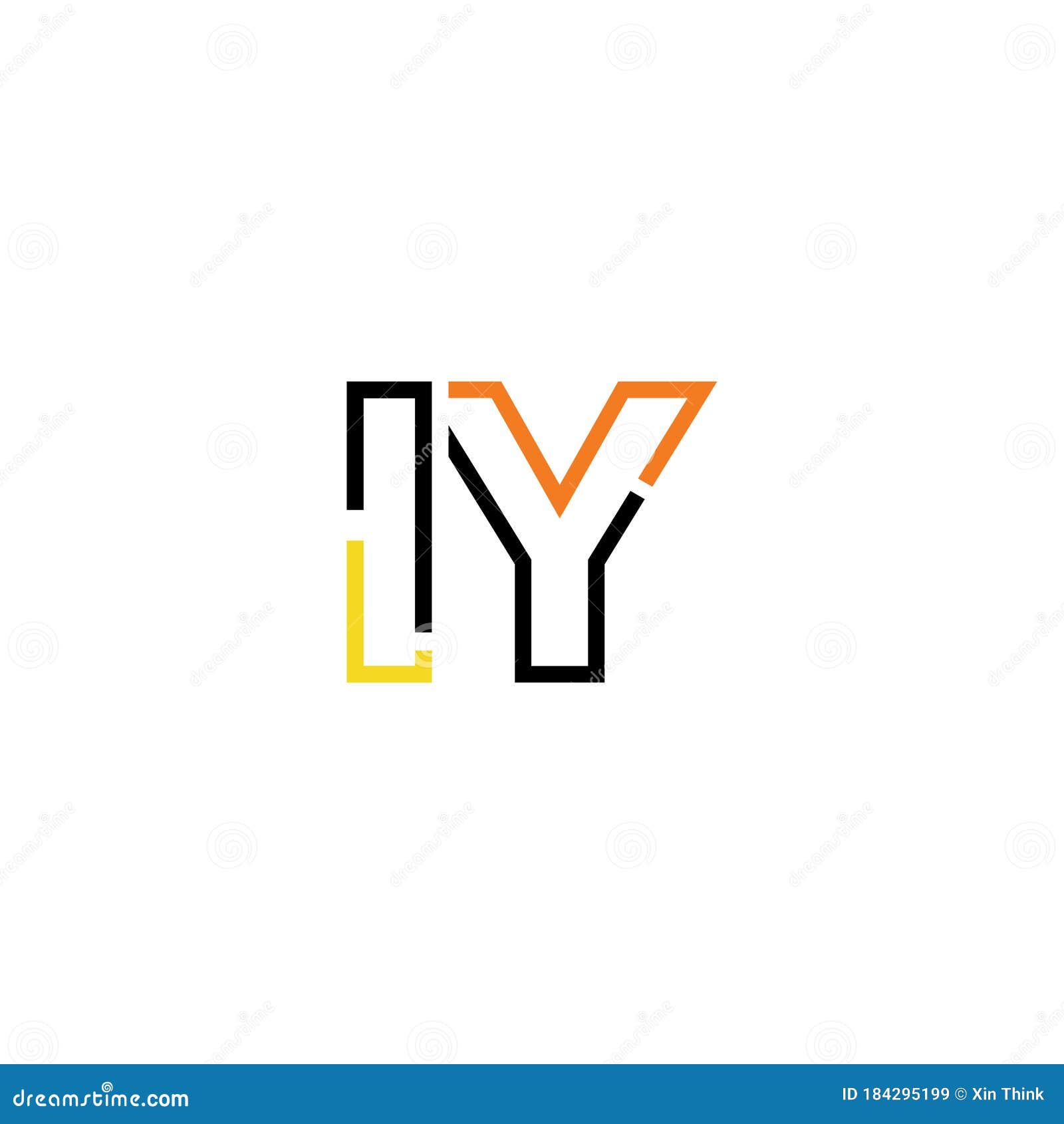 IY Letter Logo Icon Design Template Elements Stock Vector ...