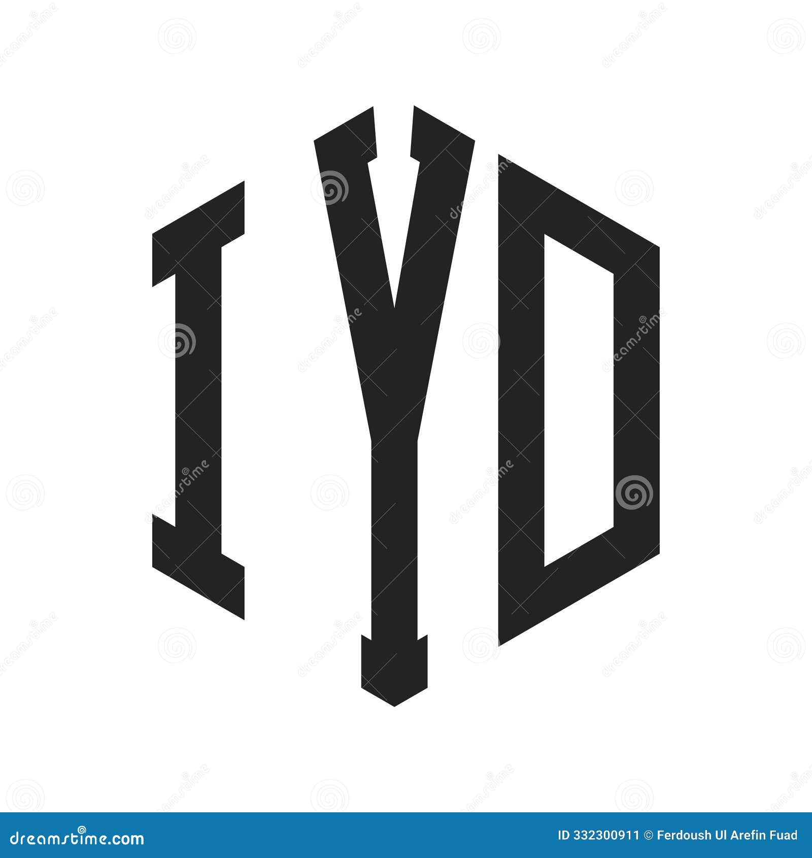 IYD Logo Design. Initial Letter IYD Monogram Logo Using Hexagon Shape ...