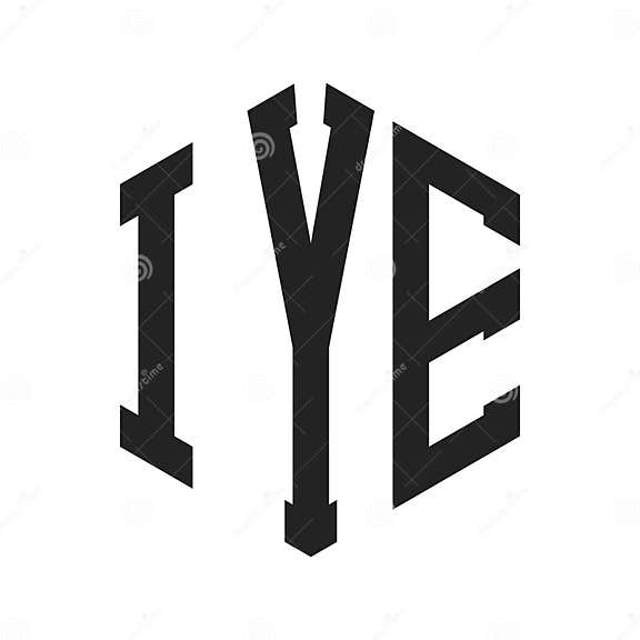 IYE Logo Design. Initial Letter IYE Monogram Logo Using Hexagon Shape ...