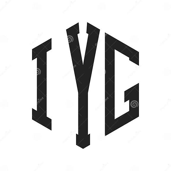 IYG Logo Design. Initial Letter IYG Monogram Logo Using Hexagon Shape ...